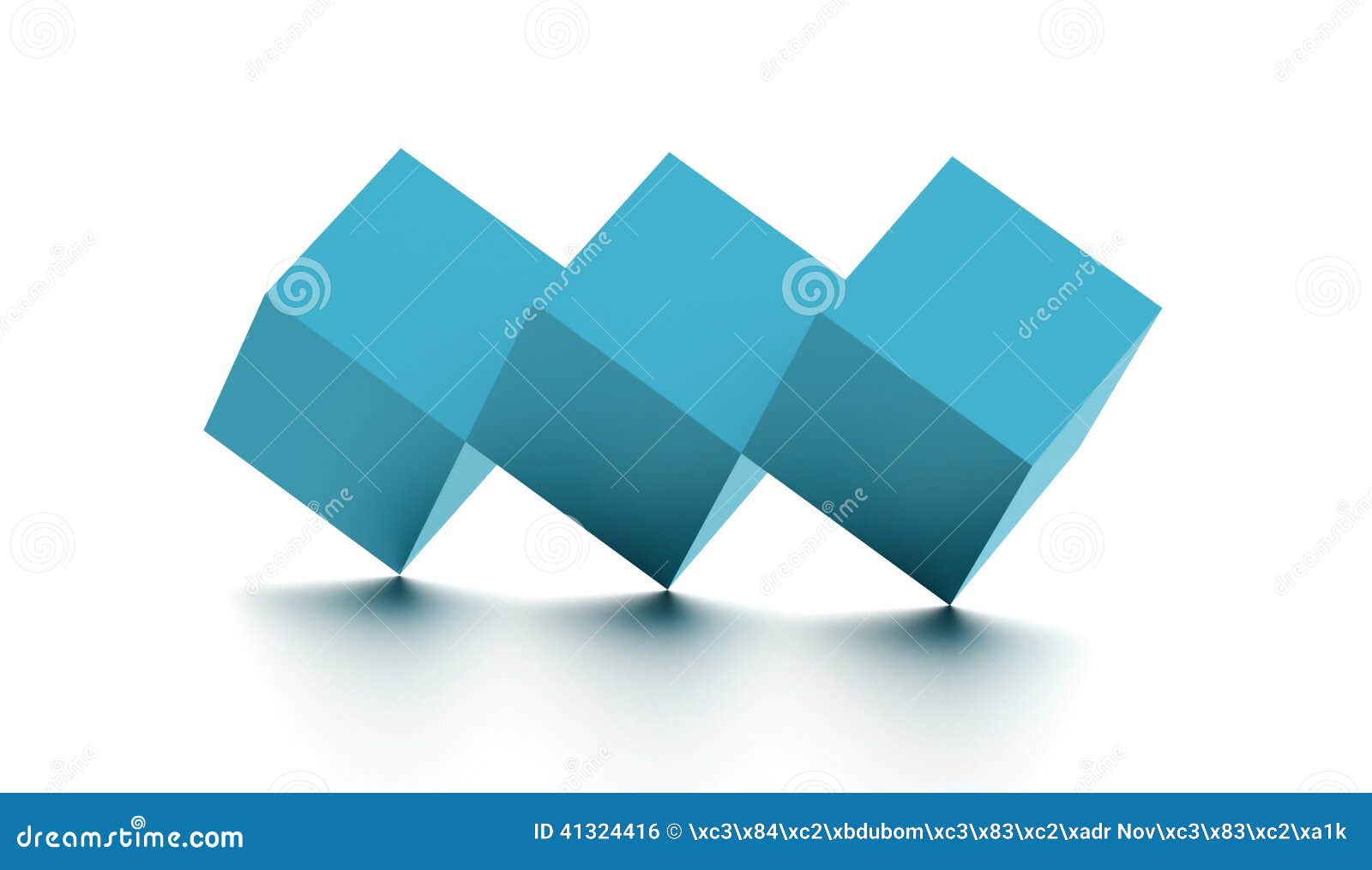 Tree Blue Cubes Icon Concept Rendered Stock Illustration - Illustration ...