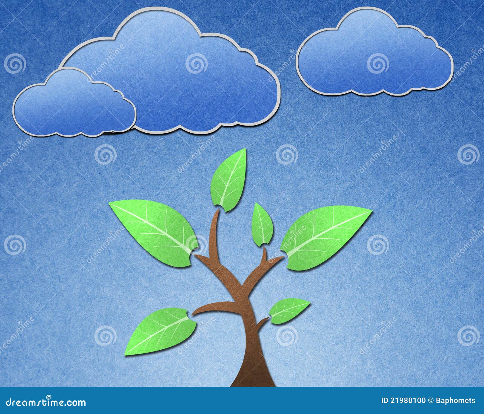 Tree and blue sky stock illustration. Illustration of isolated - 21980100