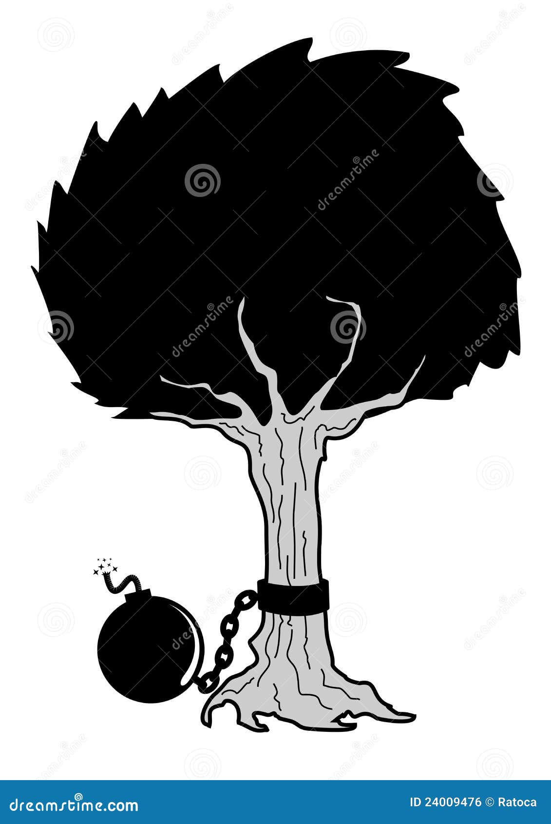 Tree bomb stock vector. Illustration of design, countryside - 24009476