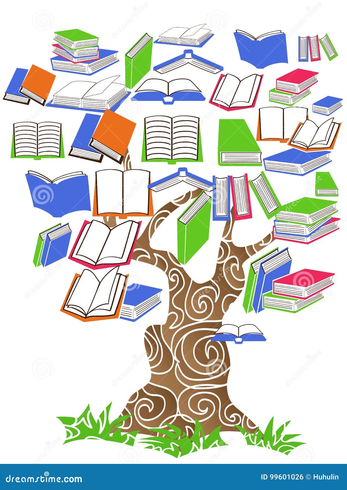 Tree book stock vector. Illustration of design, concept - 99601026