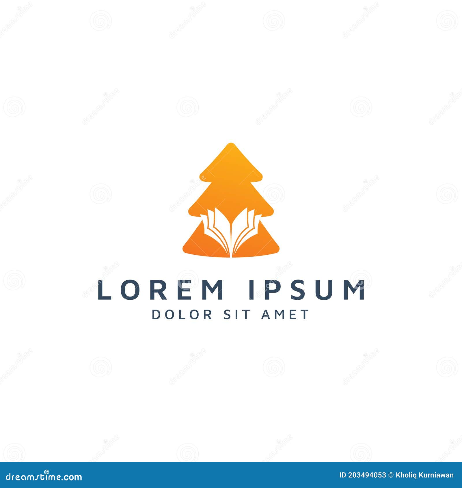 Tree and Book Negative Space Logo Design Stock Vector - Illustration of ...