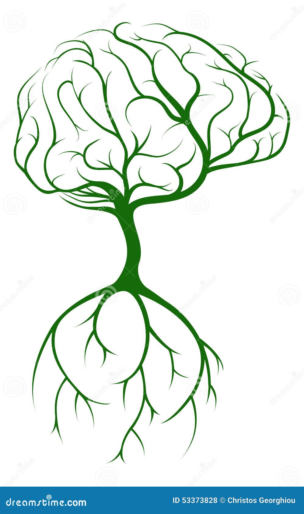 Tree Brain stock vector. Illustration of knowledge, graphic - 53373828