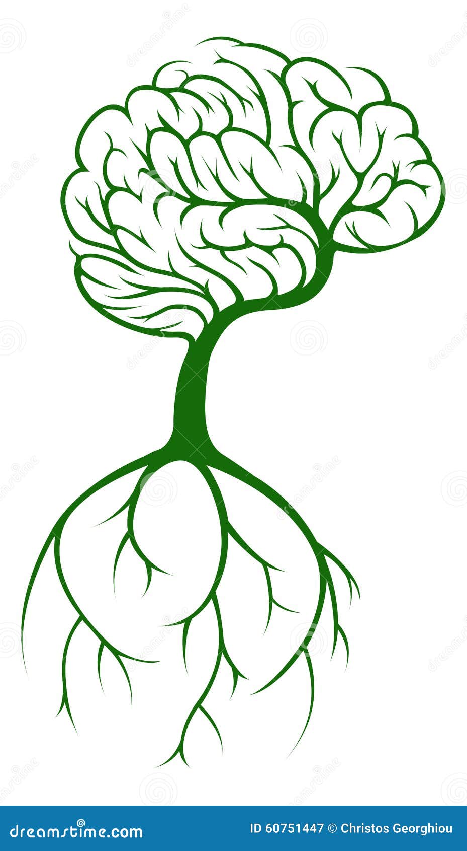 Tree Brain stock vector. Illustration of graphic, creative - 60751447