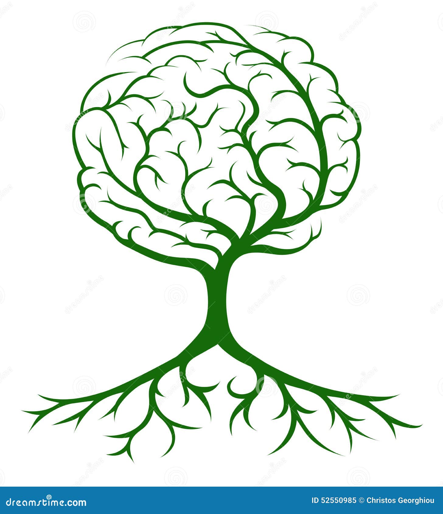 Tree brain concept stock vector. Illustration of logo - 52550985