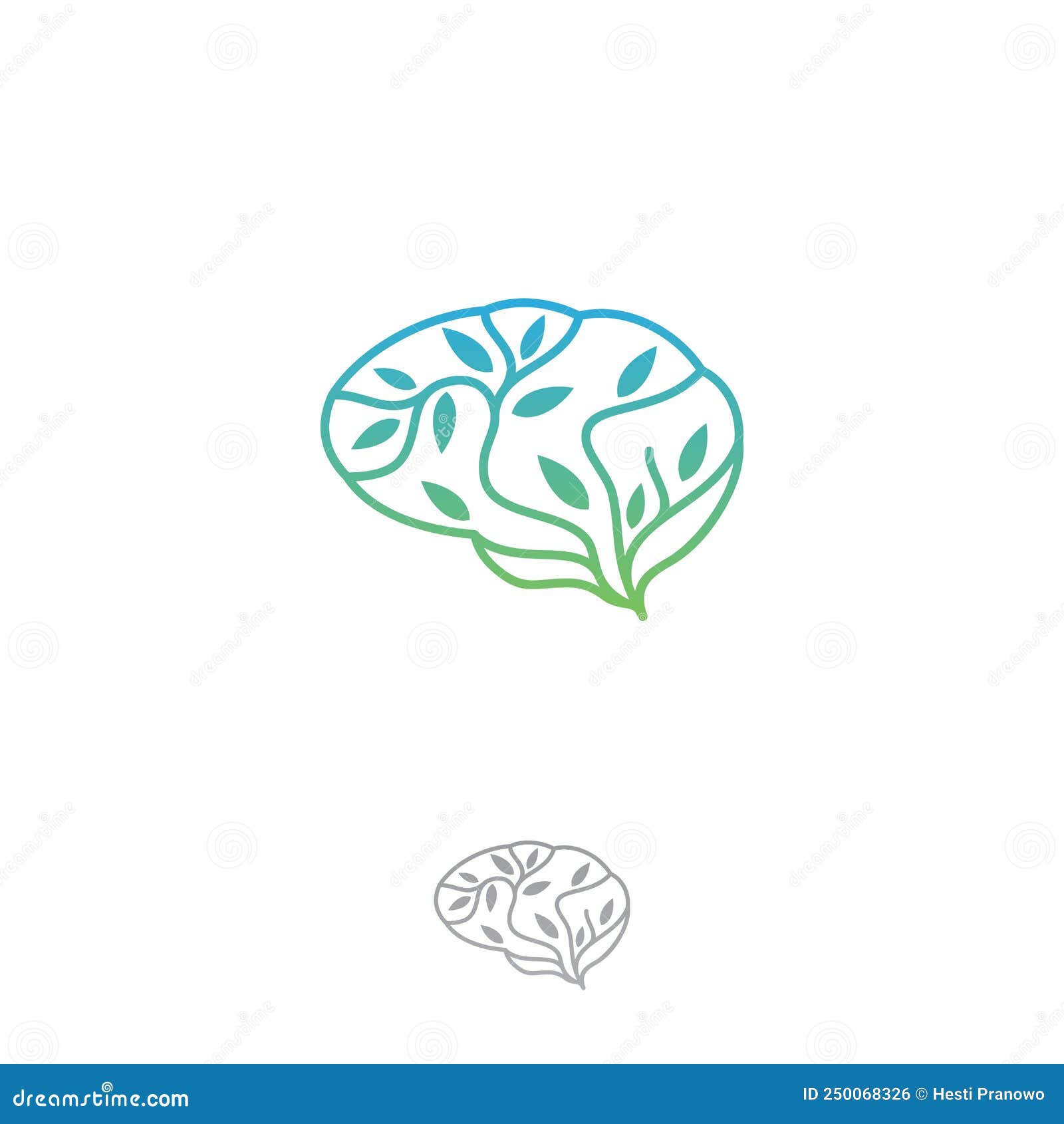 Tree Brain Concept Nature Intelligent Evolution Stock Vector ...