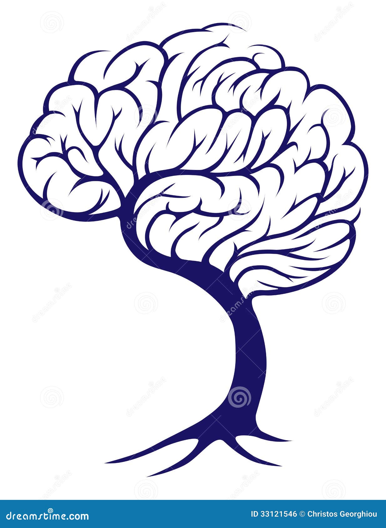 Tree brain stock vector. Illustration of innovation, icon - 33121546