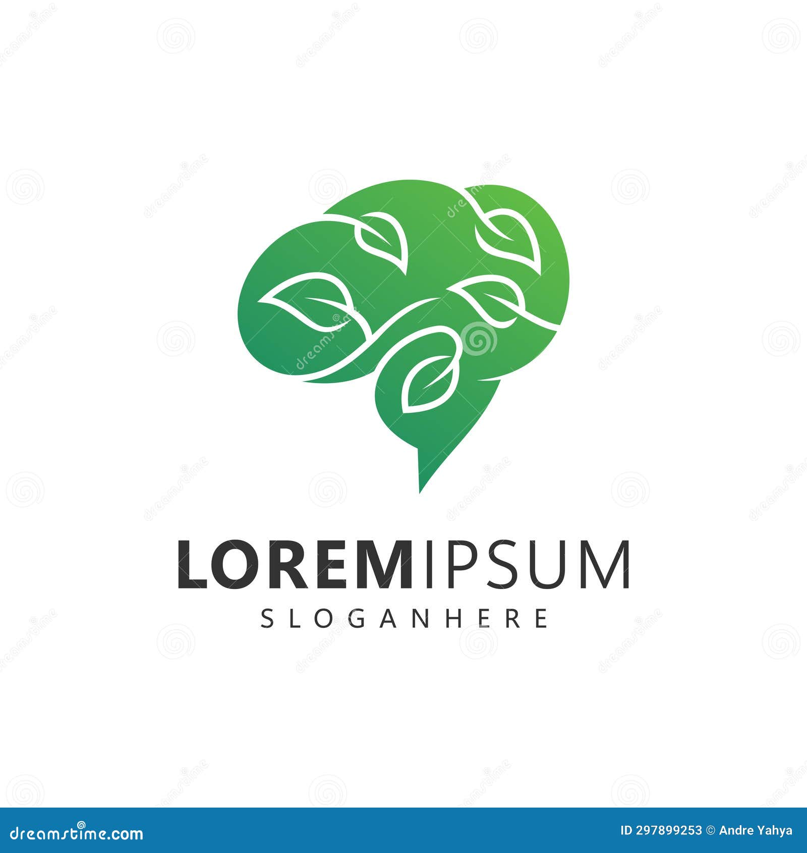 Tree Brain Logo Design Brainstorm Think Idea Logo Inspiration. Stock ...