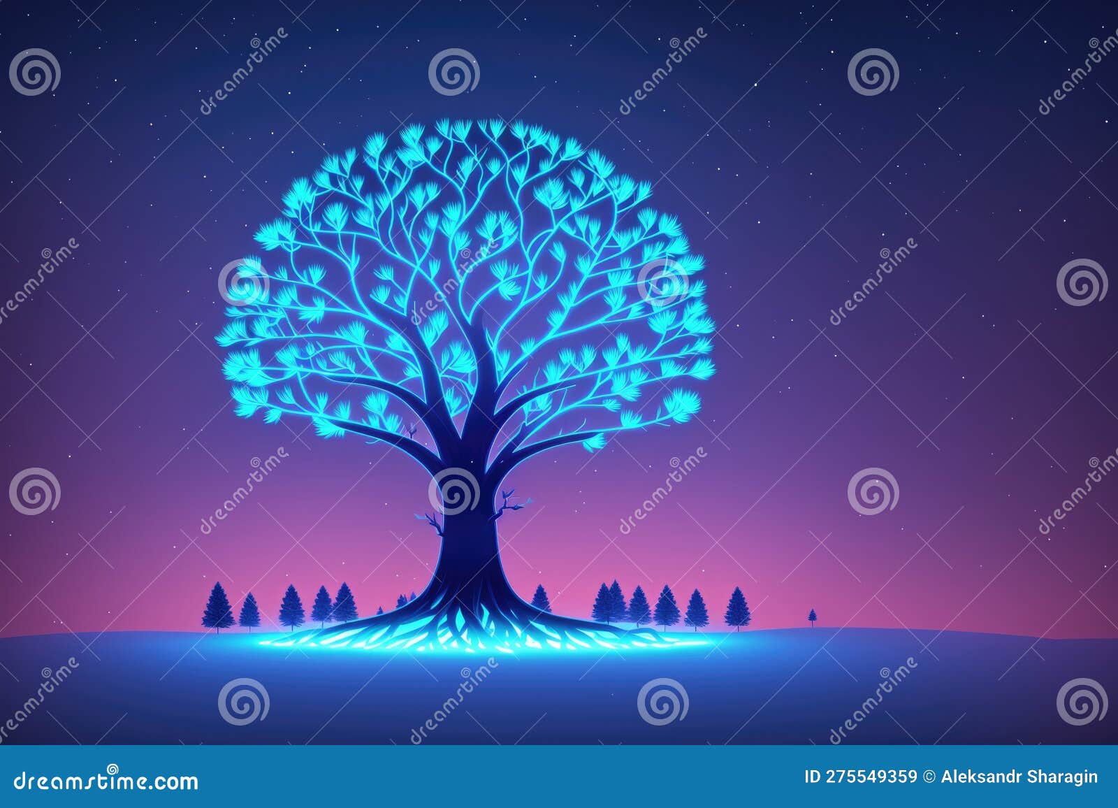 A Tree with a Brain on it, Mind Grow Concept, Generative Ai Stock ...