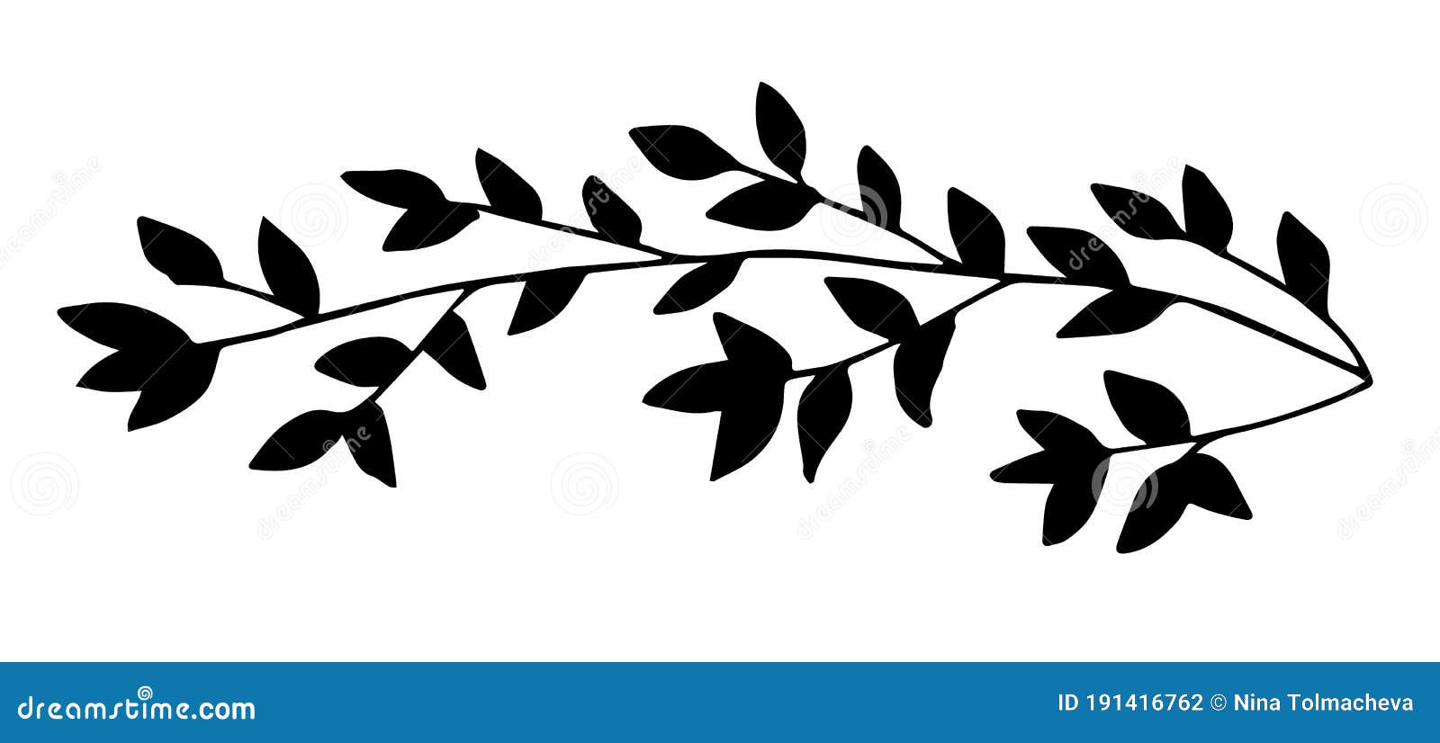 Tree Branch Black Silhouette Vector Art on White Stock Vector ... Tree Branch Black Silhouette Vector Art on White Stock Vector ...