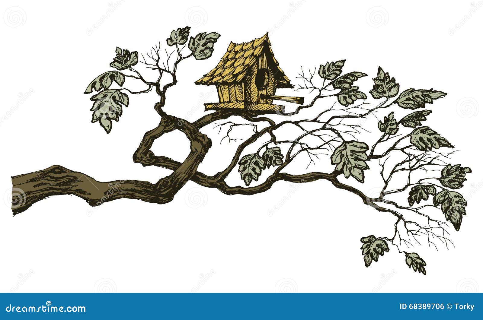 Tree Branch Passing Through The Four Seasons Cartoon Vector ... Tree Branch Passing Through The Four Seasons Cartoon Vector ...