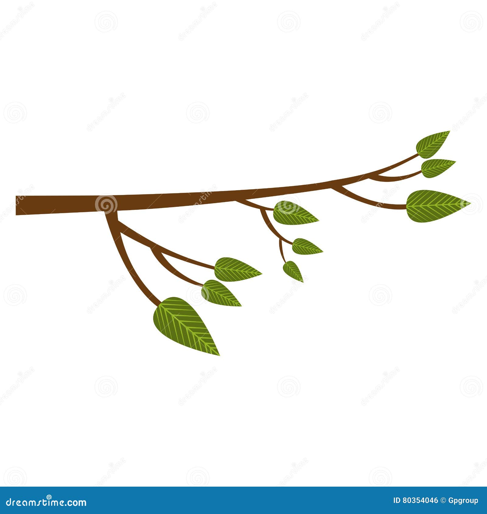 Tree branch icon image stock vector. Illustration of concept - 80354046