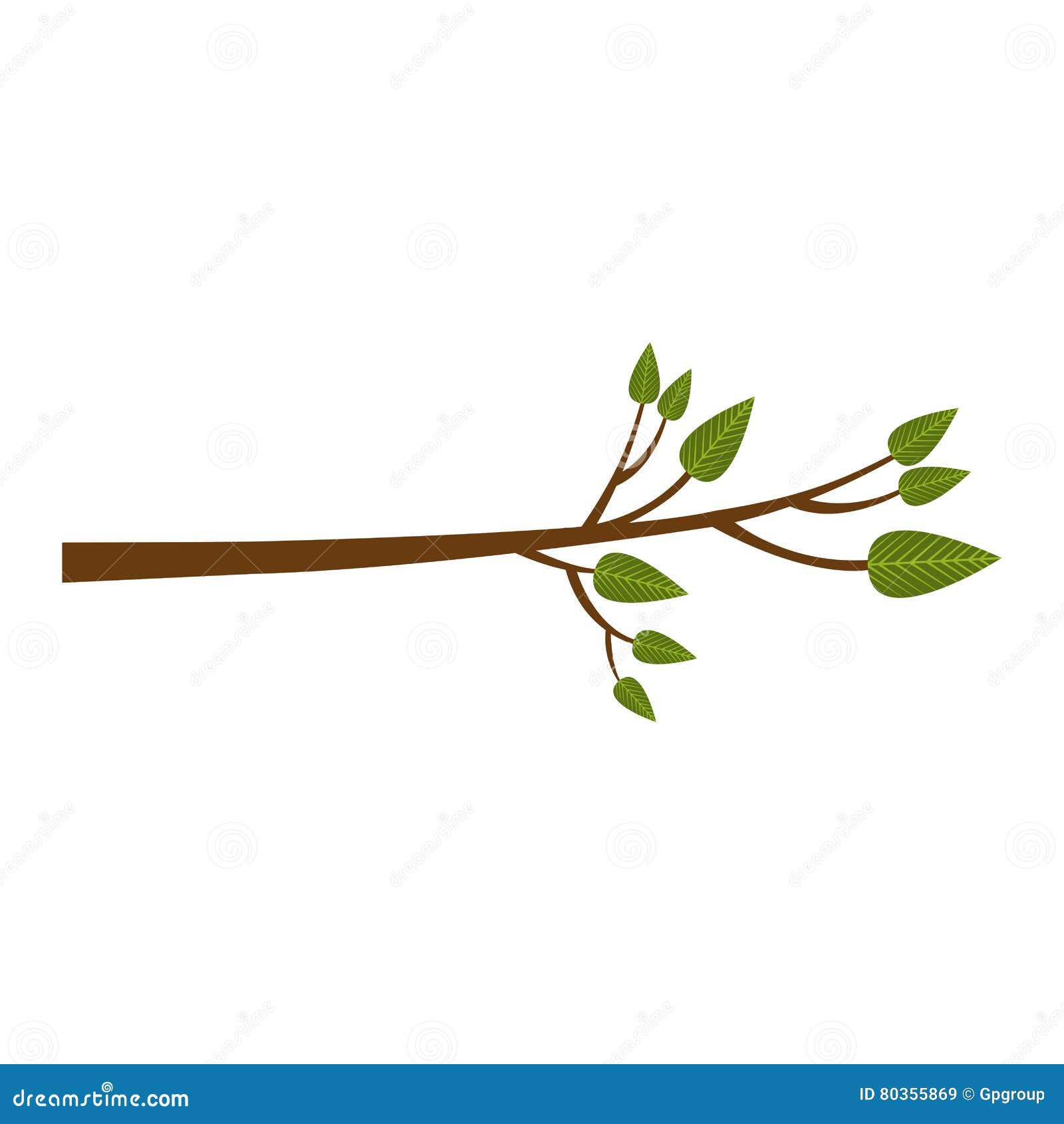 Tree branch icon image stock vector. Illustration of icon - 80355869