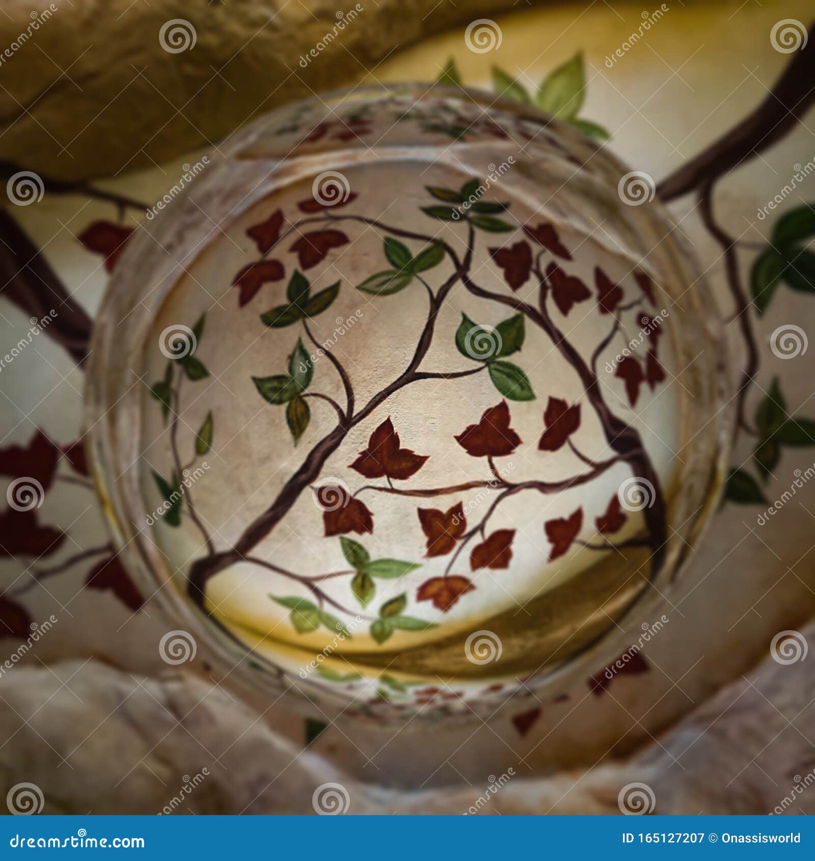 Tree Branch Leaves Abstract Art Painting Stock Image - Image of ...