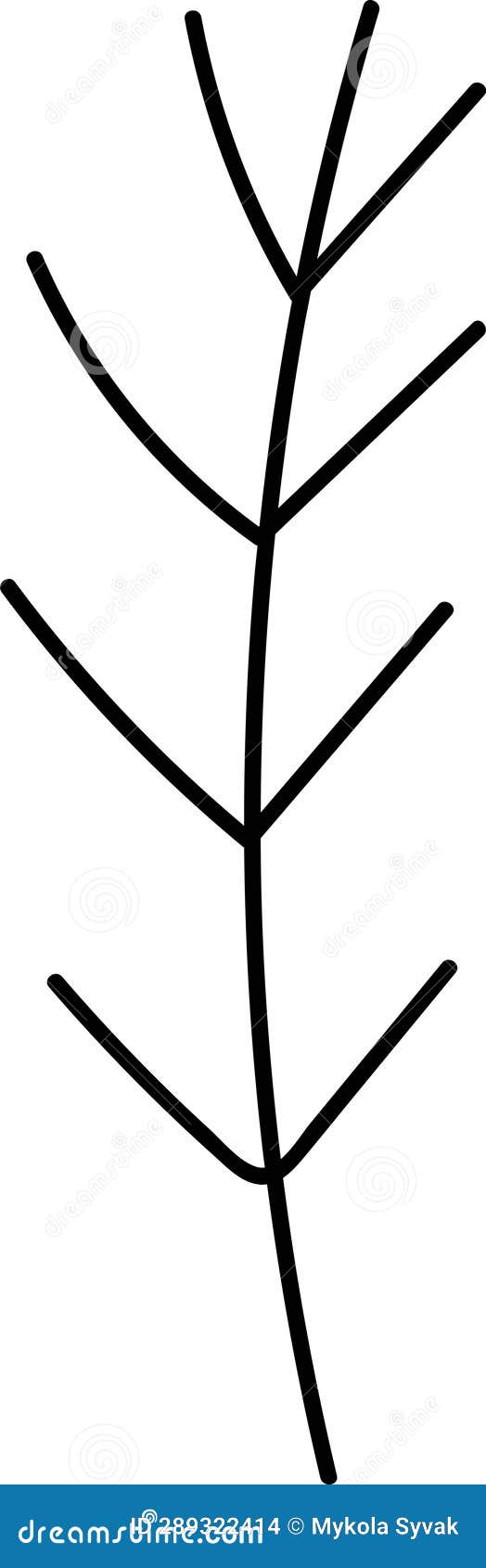 Tree Branch Lined stock illustration. Illustration of design - 289322414