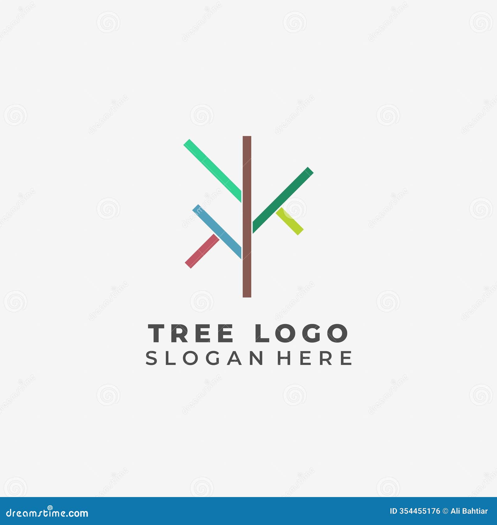 Tree Branch Logo with Branches with a Growth Theme Stock Illustration ...