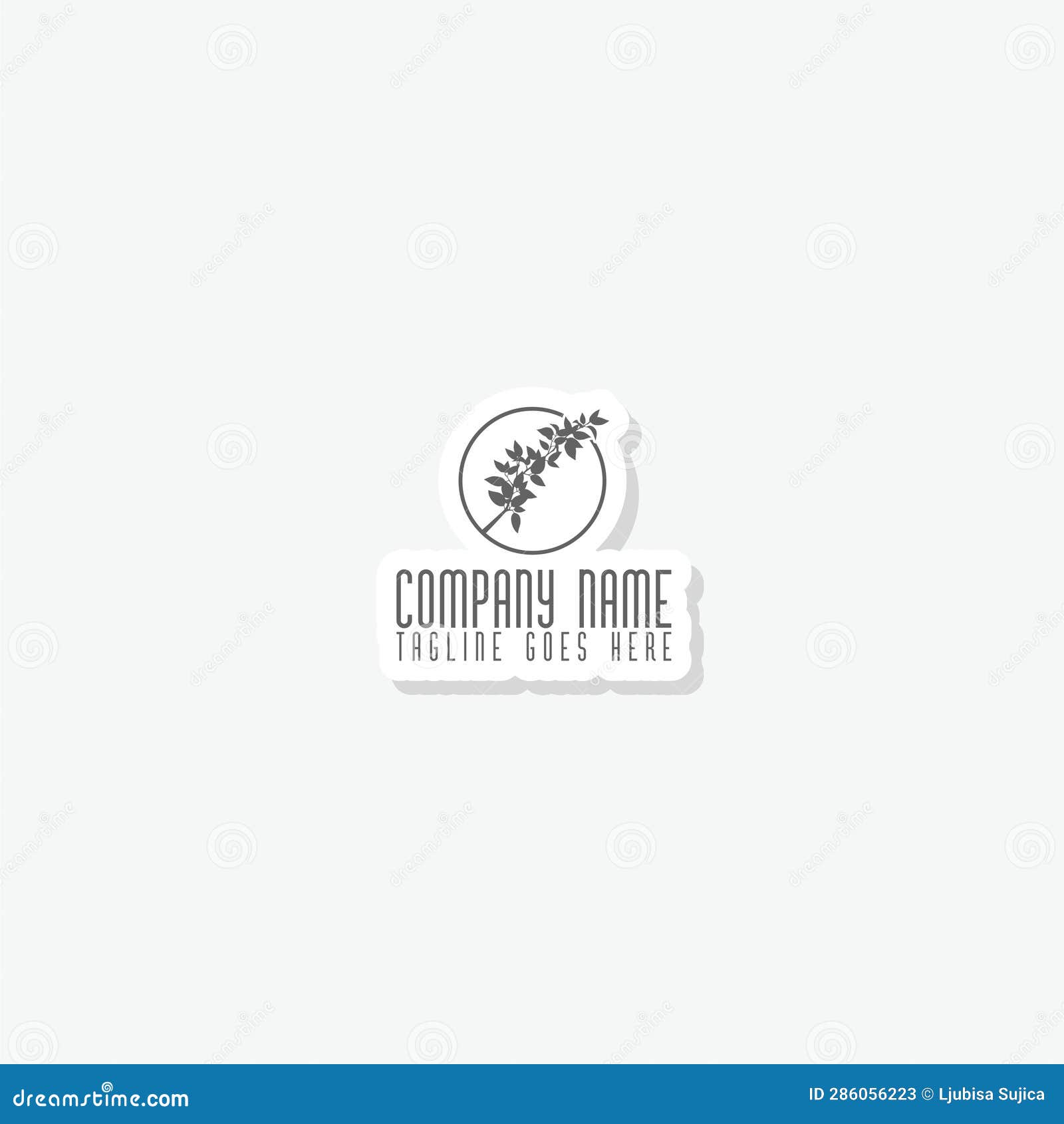 Tree Branch Logo Template Sticker Icon Stock Vector - Illustration of ...