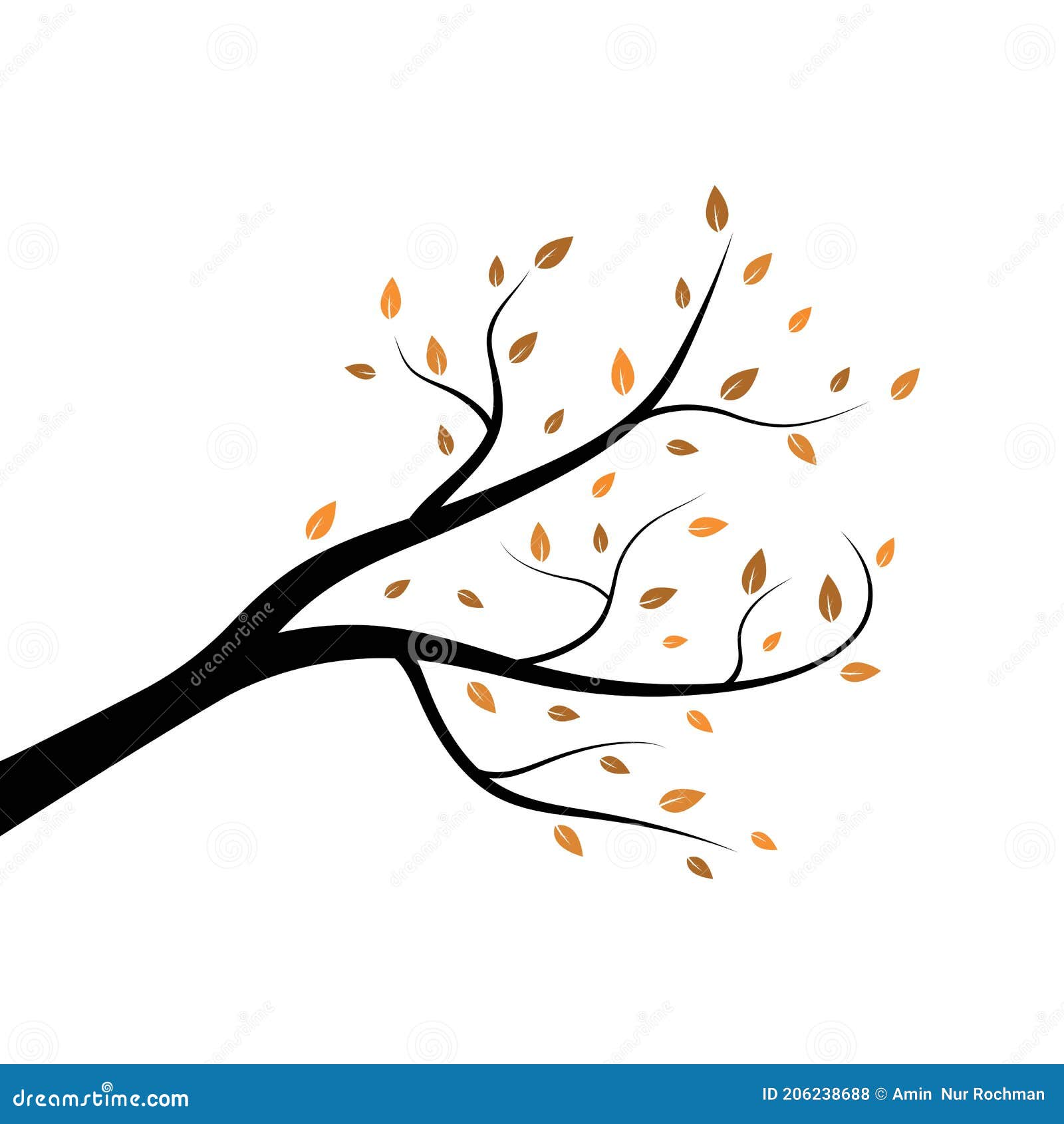 Tree branch logo vector stock illustration. Illustration of silhouette ...