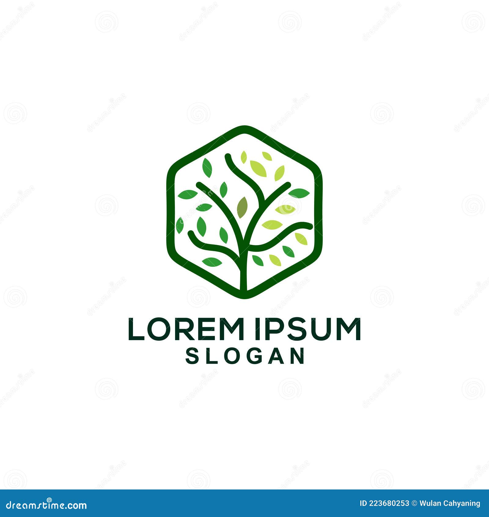 Tree Branch Polygon Leaf Tree Logo Template Stock Vector - Illustration ...