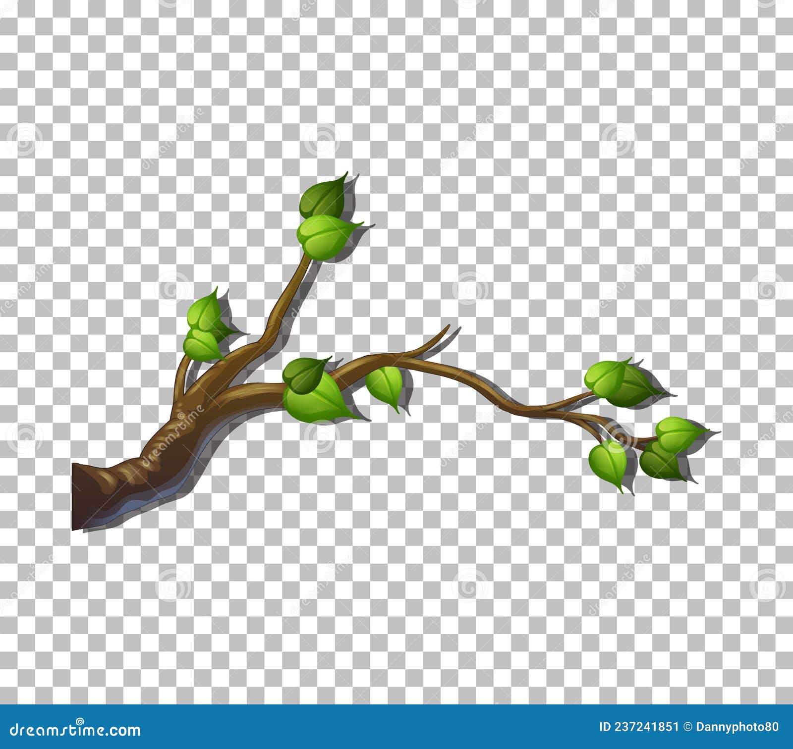 Tree Branch on Transparent Background Stock Vector - Illustration of ...