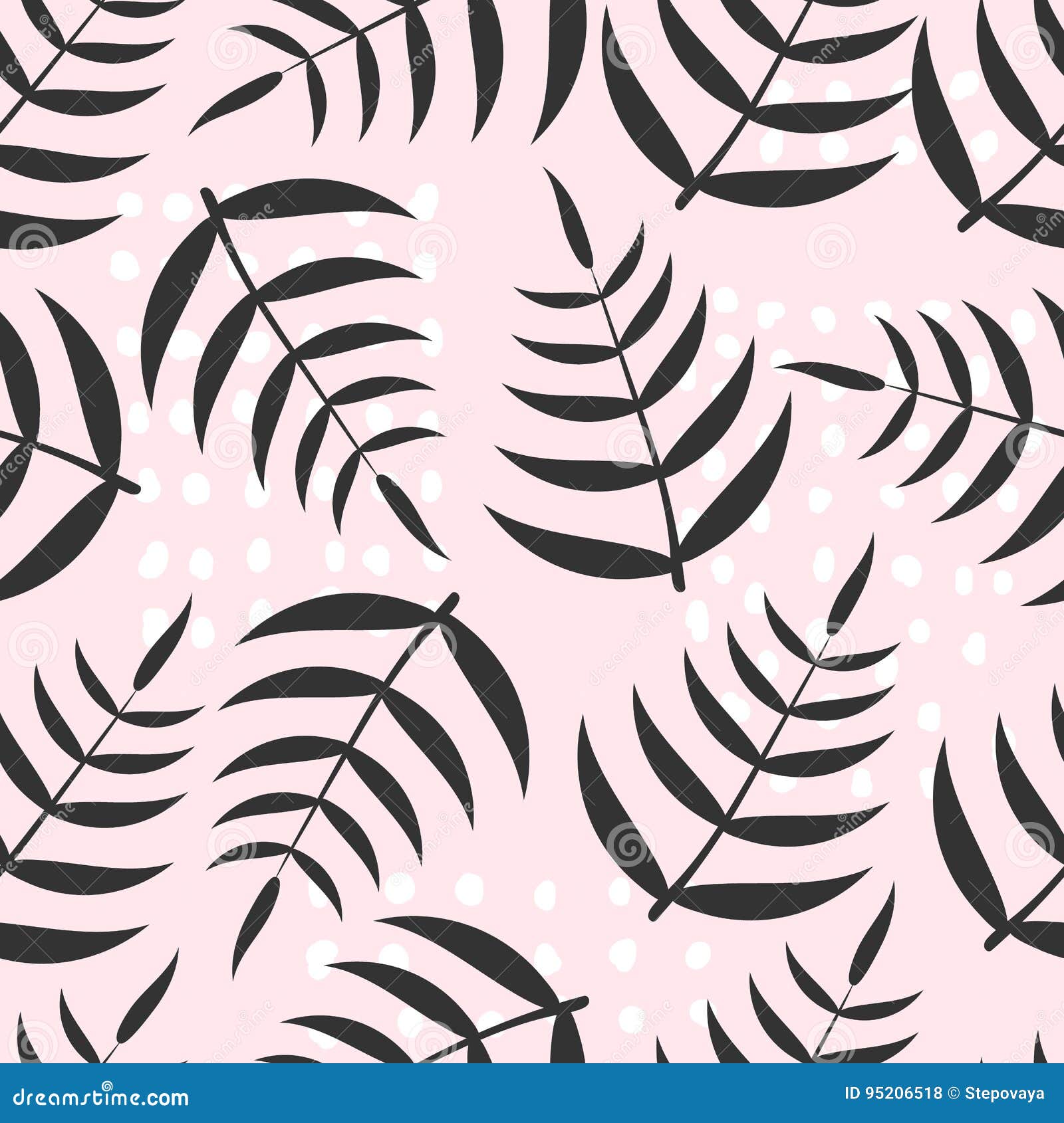 Tree Branch Trendy Seamless Pattern with Hand Drawn Elements. Great for ...