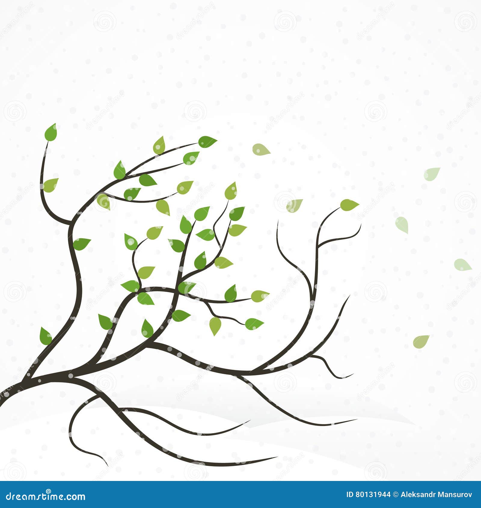 Tree branch stock vector. Illustration of wild, natural - 80131944