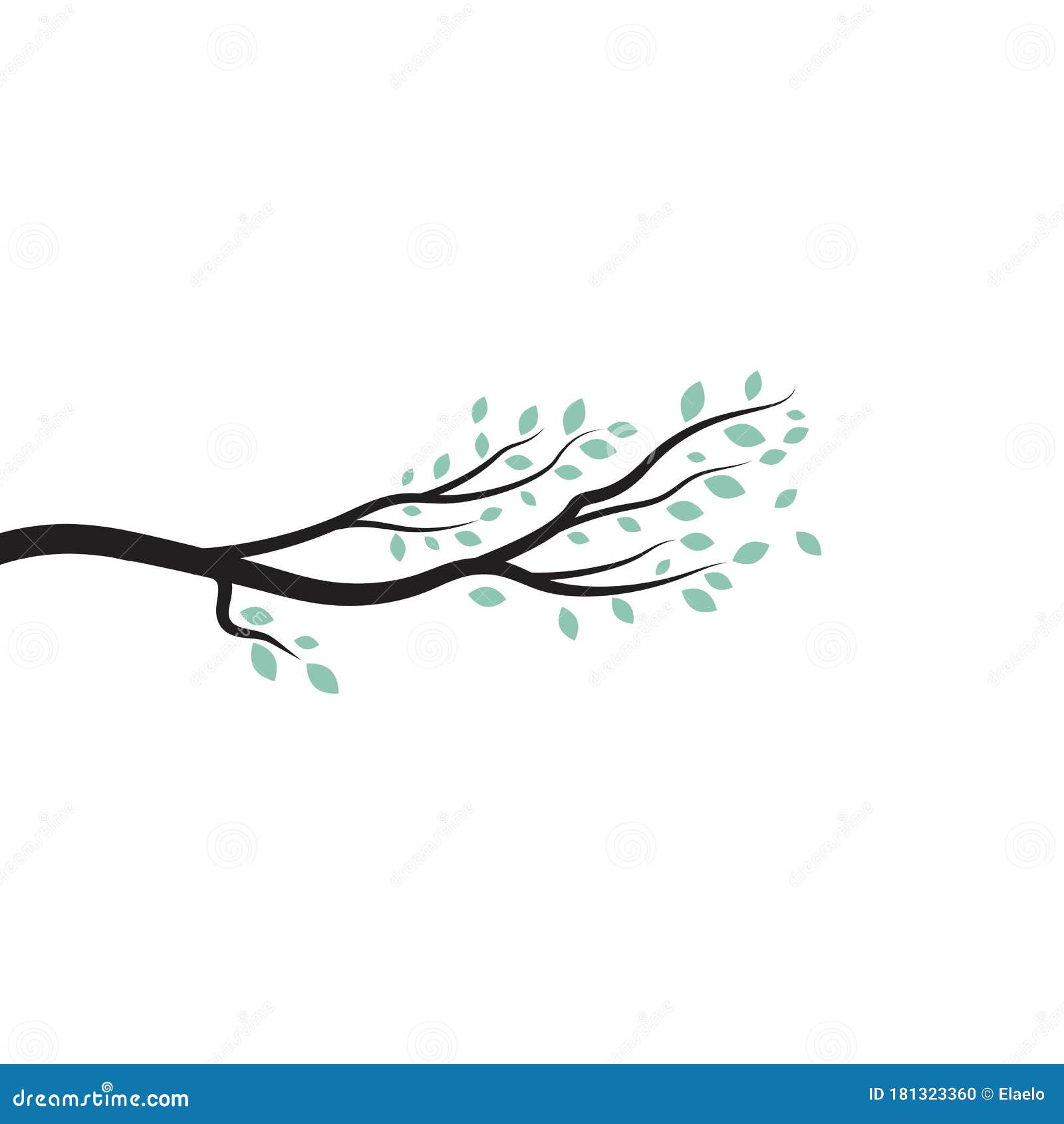 Tree Branch Vector Ilustration Design Stock Vector - Illustration of ...
