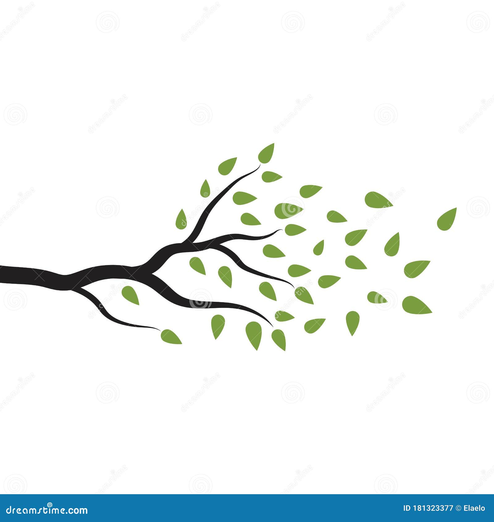 Tree Branch Vector Ilustration Design Stock Vector - Illustration of ...