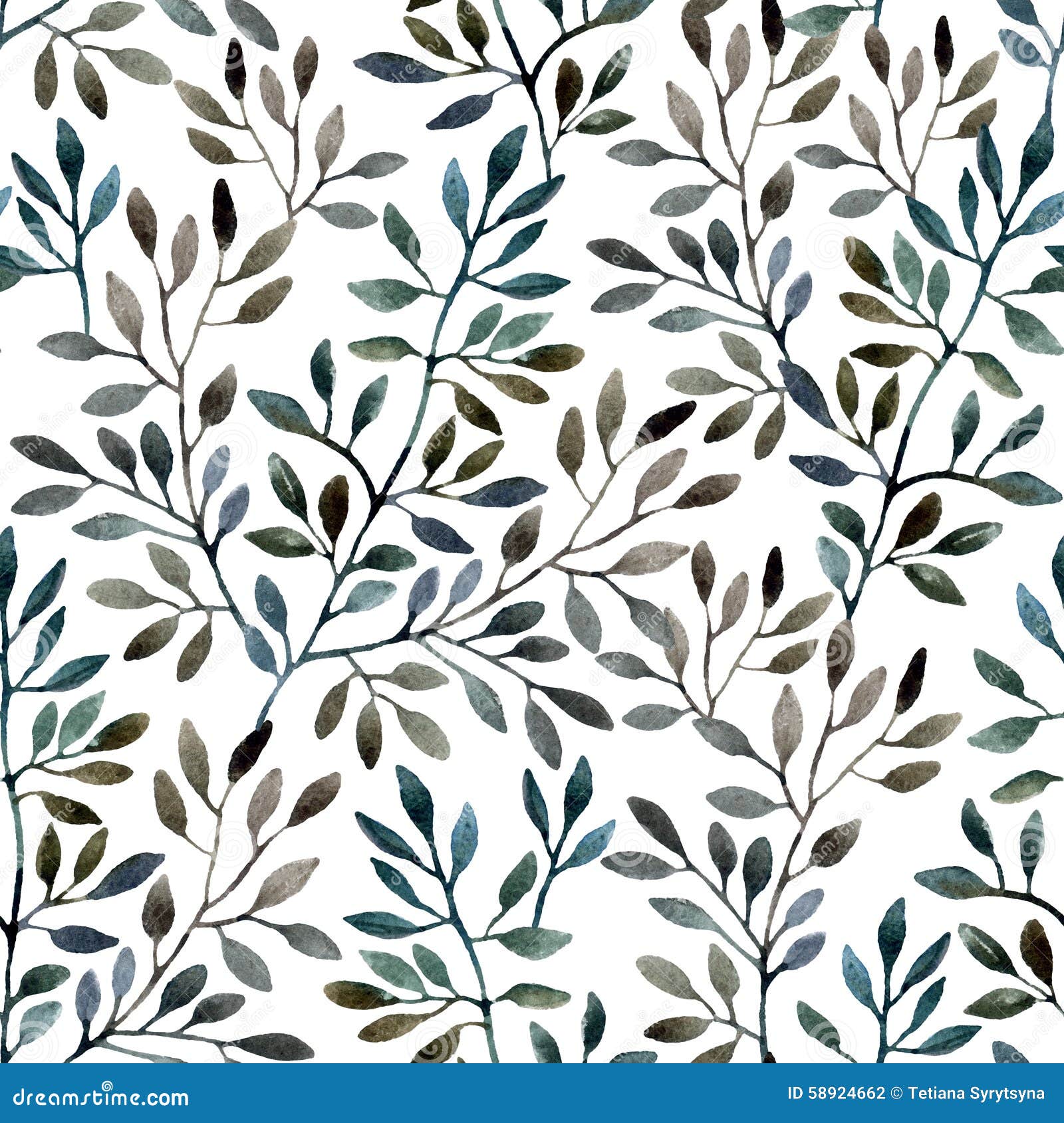 Tree Branches Seamless Pattern Stock Illustration - Illustration of ...