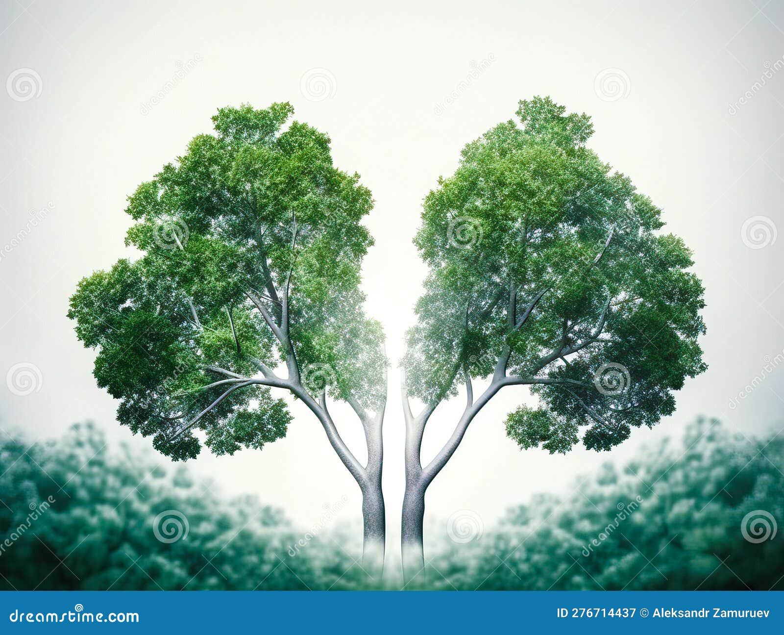 Tree Branches Shaped Like Human Lungs, Forest Protection Ecology ...