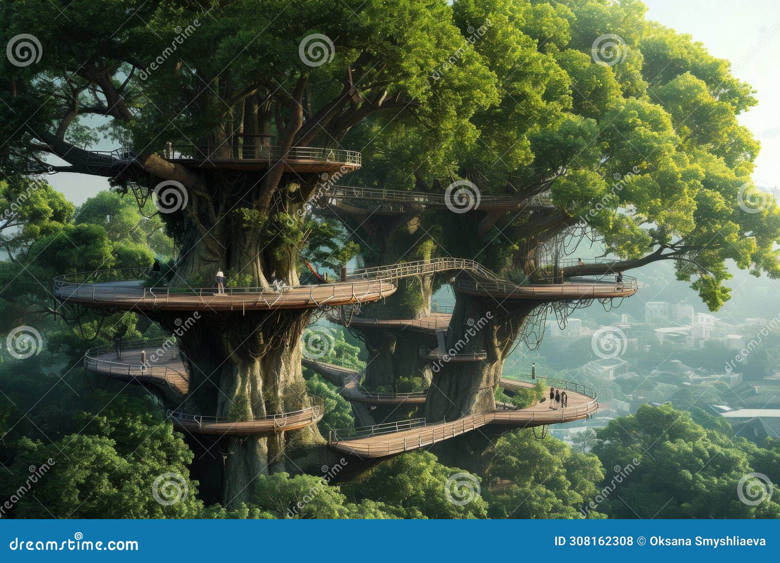 Tree Bridges Connecting Ancient Arboreal Structures in Dense Forest ...