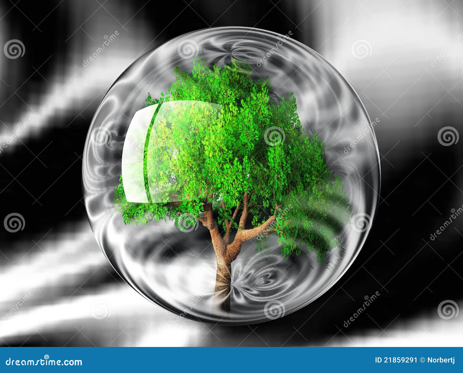 Tree in a bubble stock illustration. Illustration of culture - 21859291