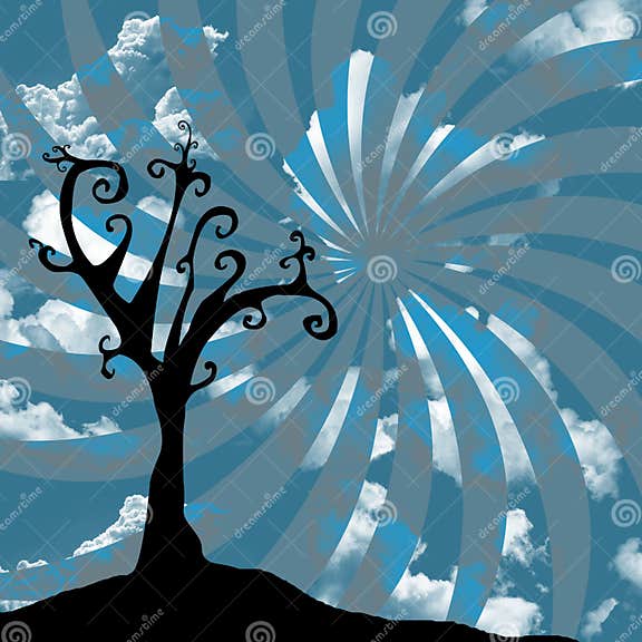 Tree and burst stock illustration. Illustration of forest - 5929764