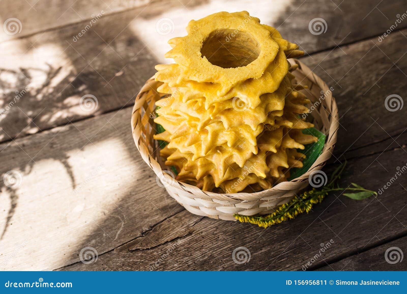 Tree Cake. Baumkuchen. Traditional Germany and Lithuania Layered Cake ...