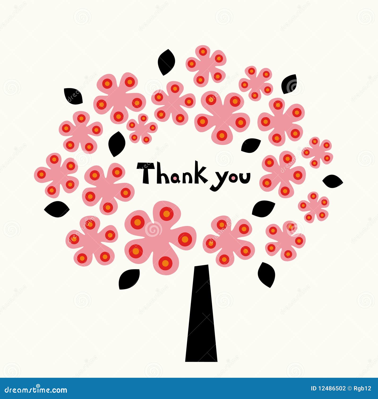 Tree card design stock vector. Illustration of tree, decoration - 12486502