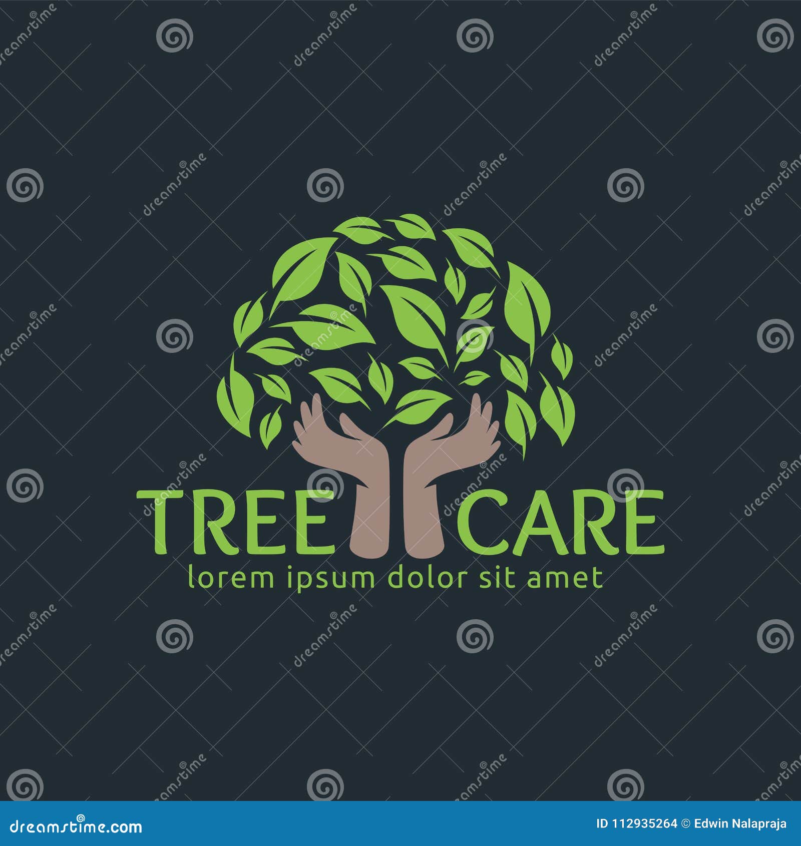 Tree Care Logo Green Spirit Man Body Symbol Design Illustration Cartoon ...