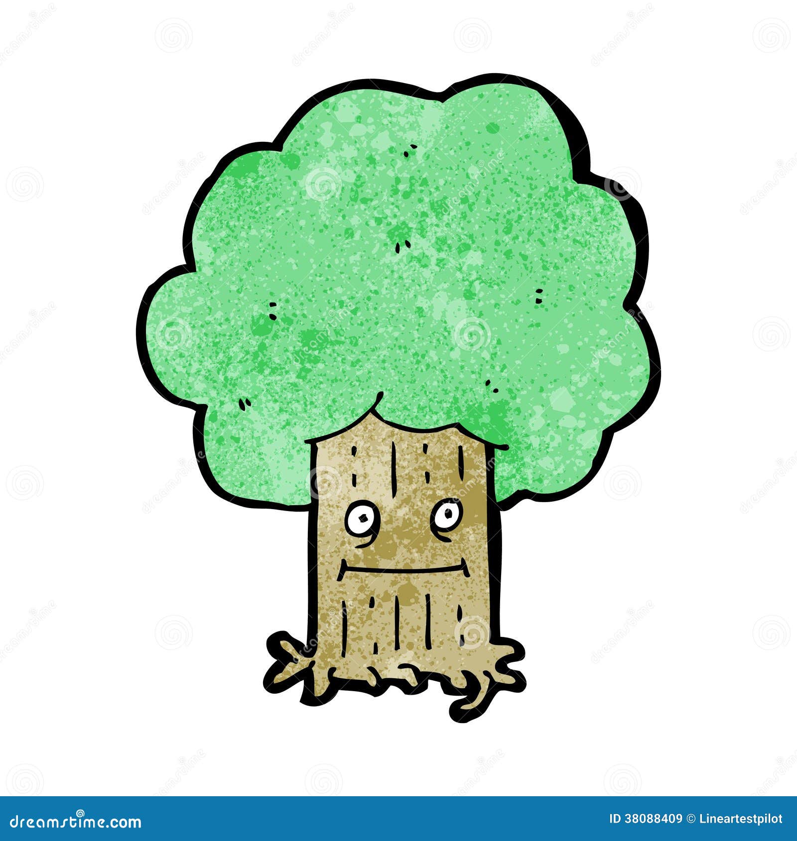 Tree cartoon character stock vector. Illustration of crazy - 38088409