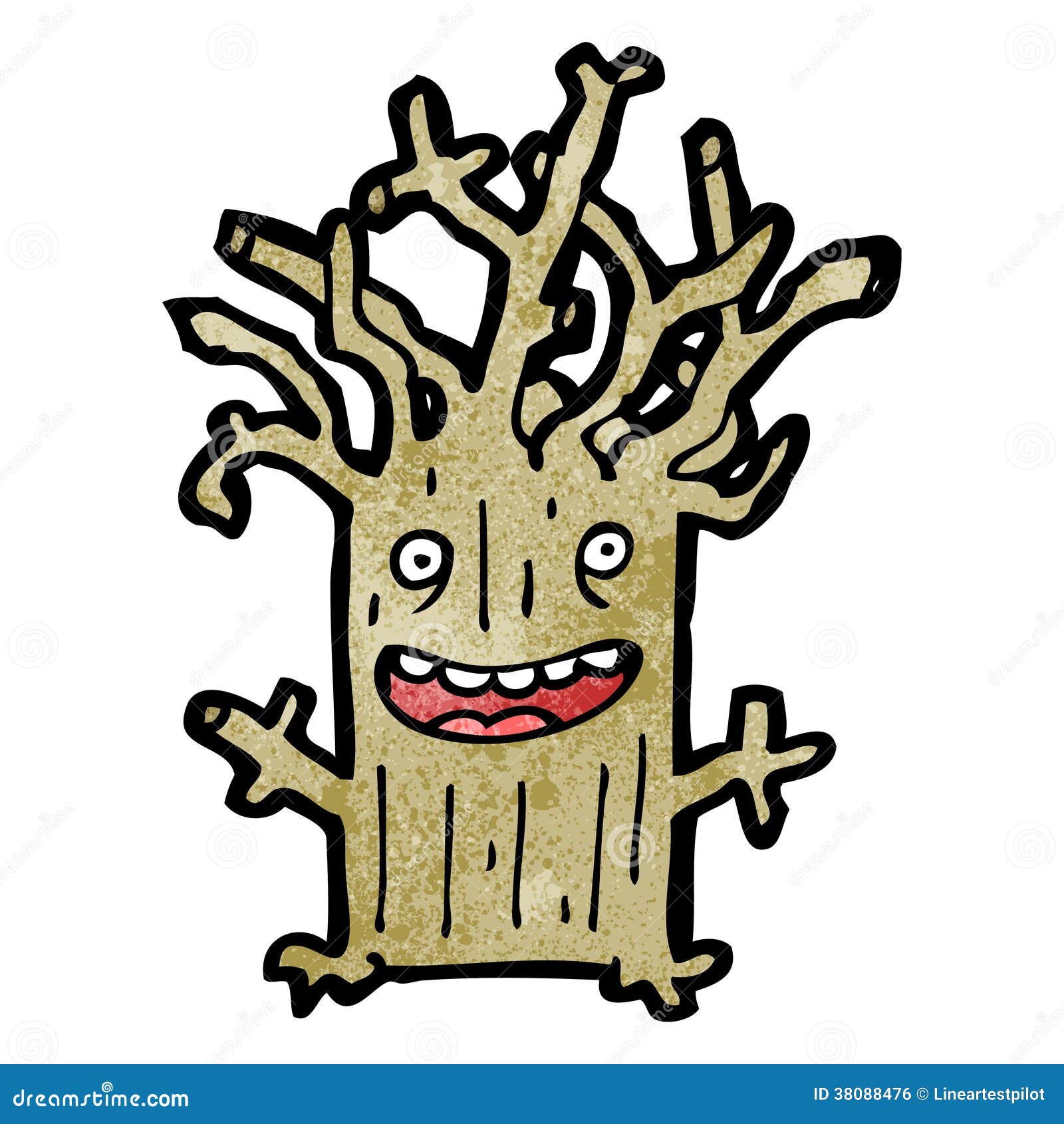 Tree cartoon character stock vector. Illustration of little - 38088476