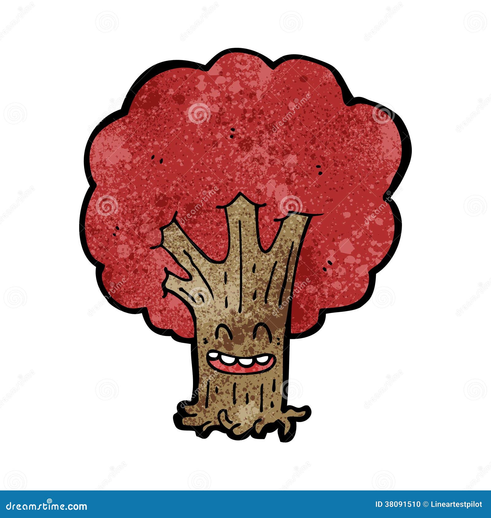 Tree cartoon character stock vector. Illustration of doodle - 38091510