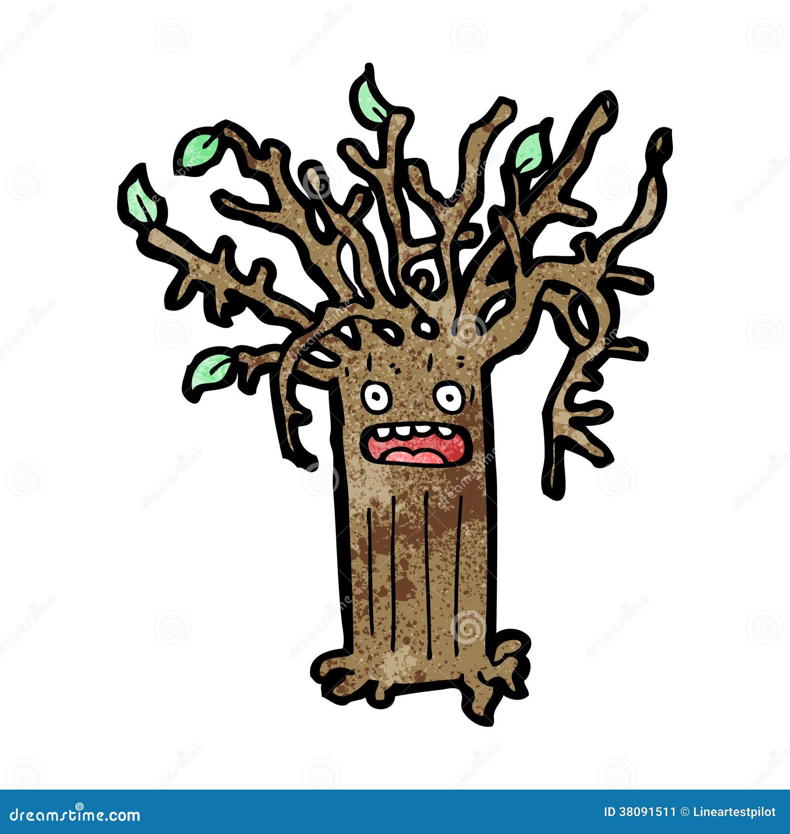 Tree cartoon character stock vector. Illustration of character - 38091511
