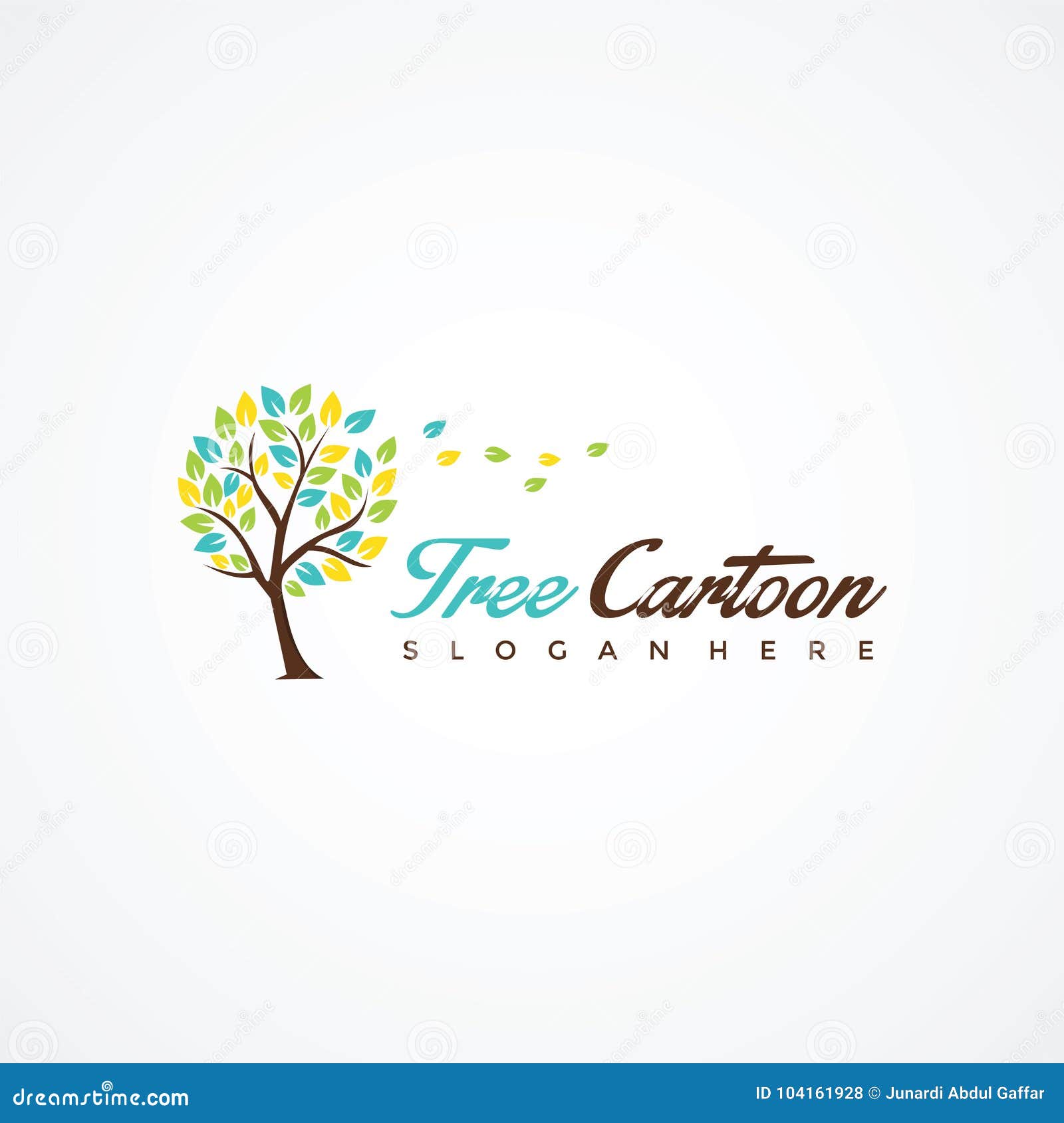Tree Cartoon Logo Template. Vector Illustrator Eps. 10 Stock ...