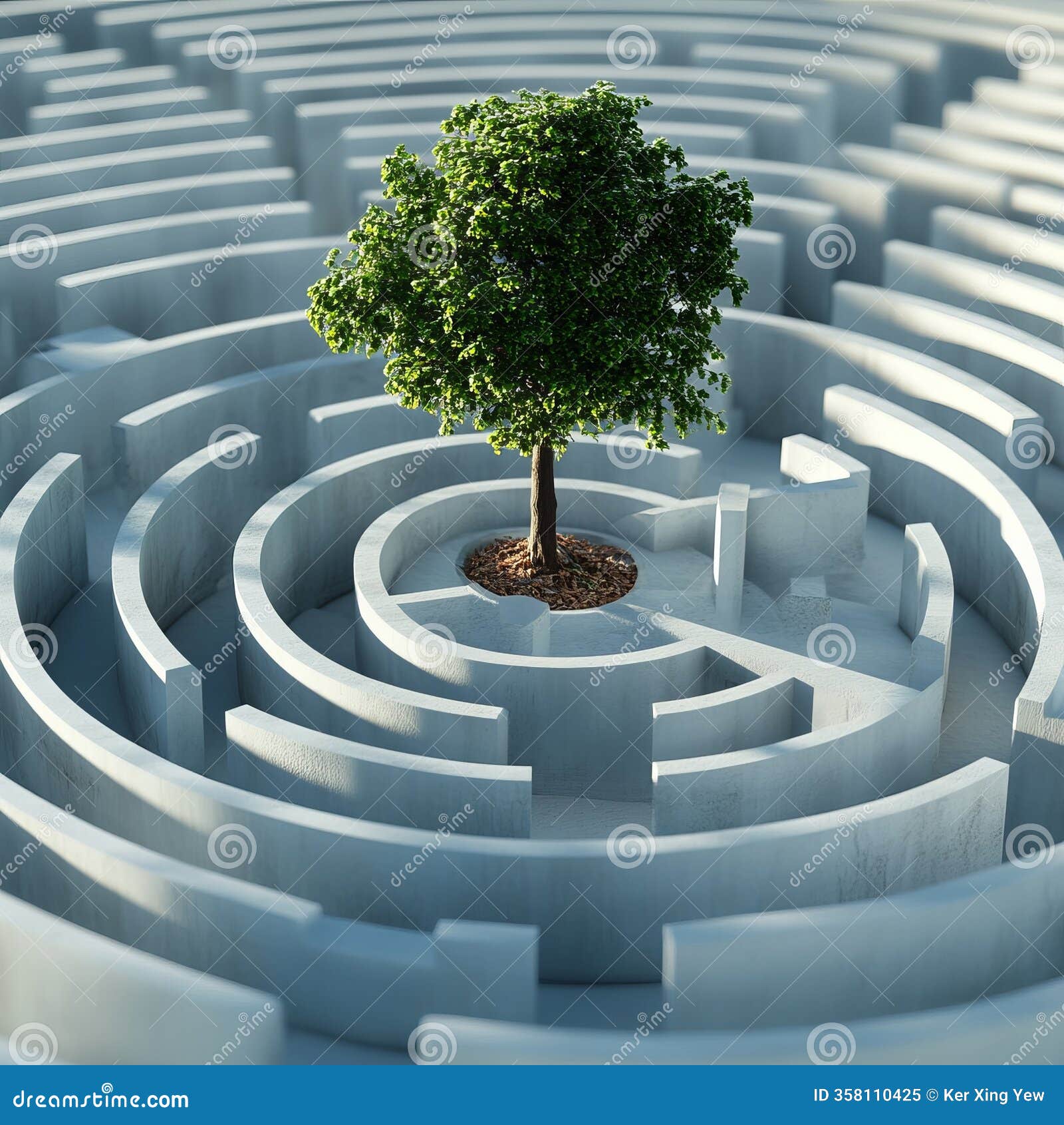 Tree at the Center of a Maze Symbolizes Nature S Serenity and ...