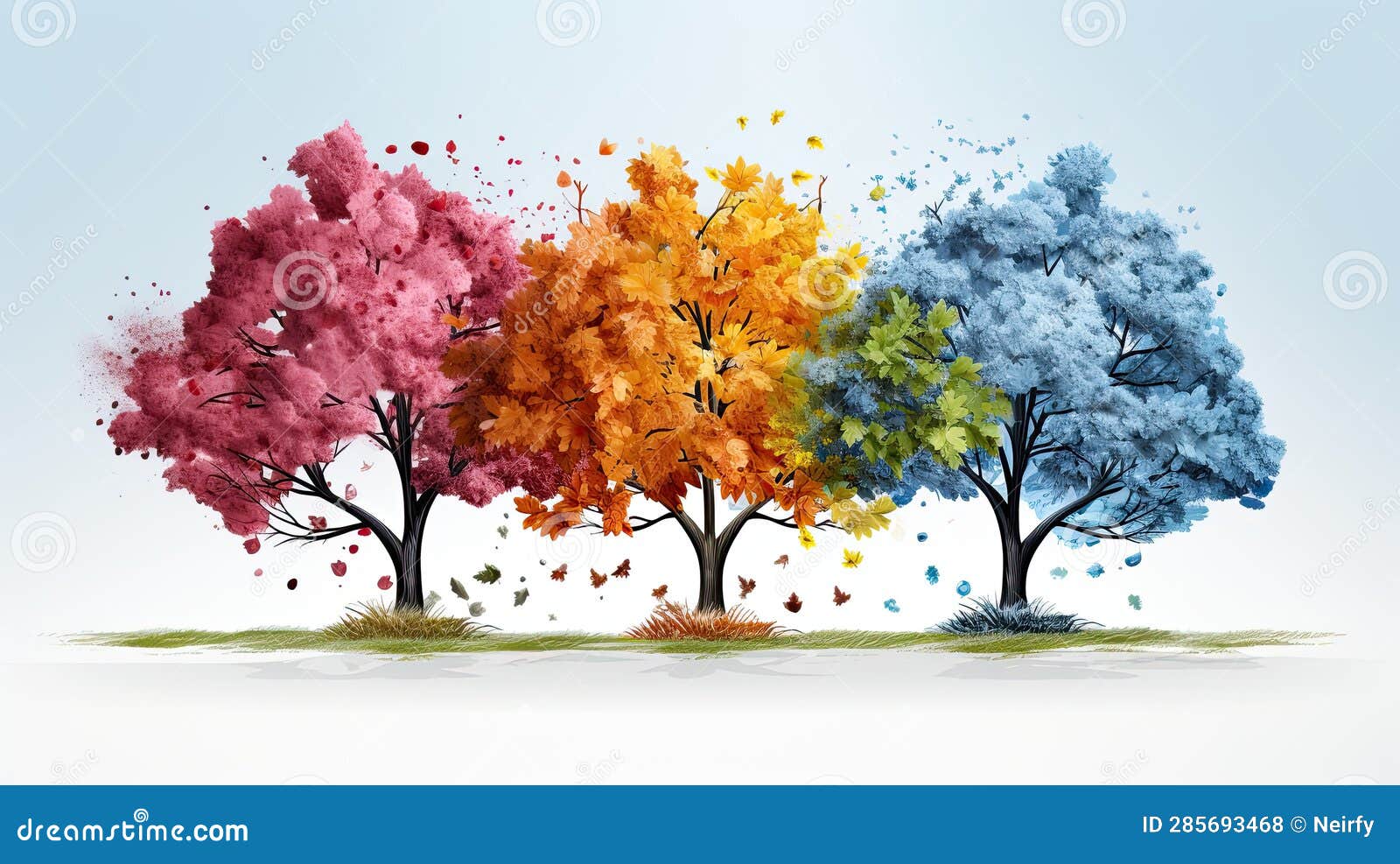 Tree changing color stock photo. Image of winter, nature - 285693468