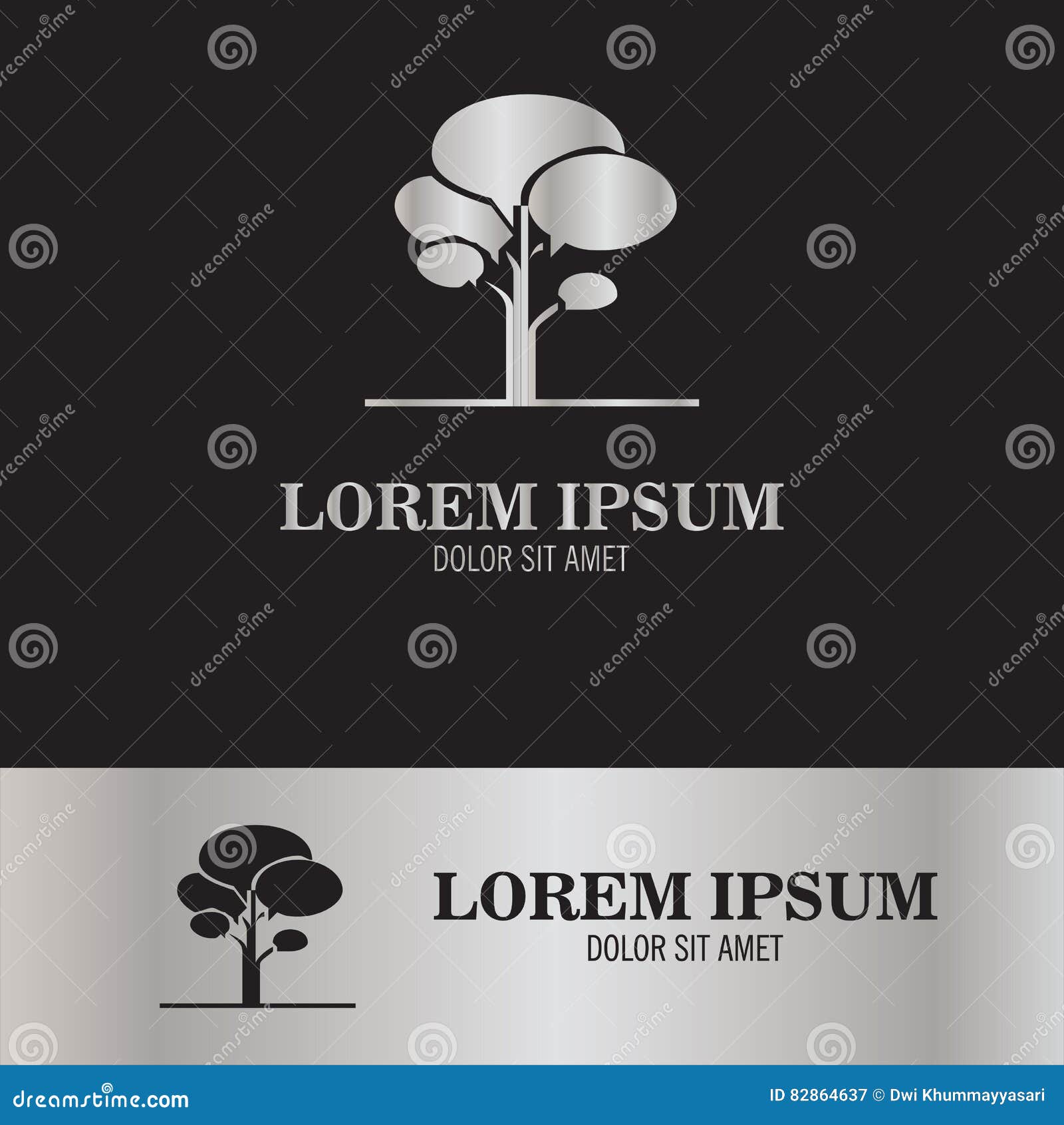 Tree chat logo stock vector. Illustration of cloud, forum - 82864637