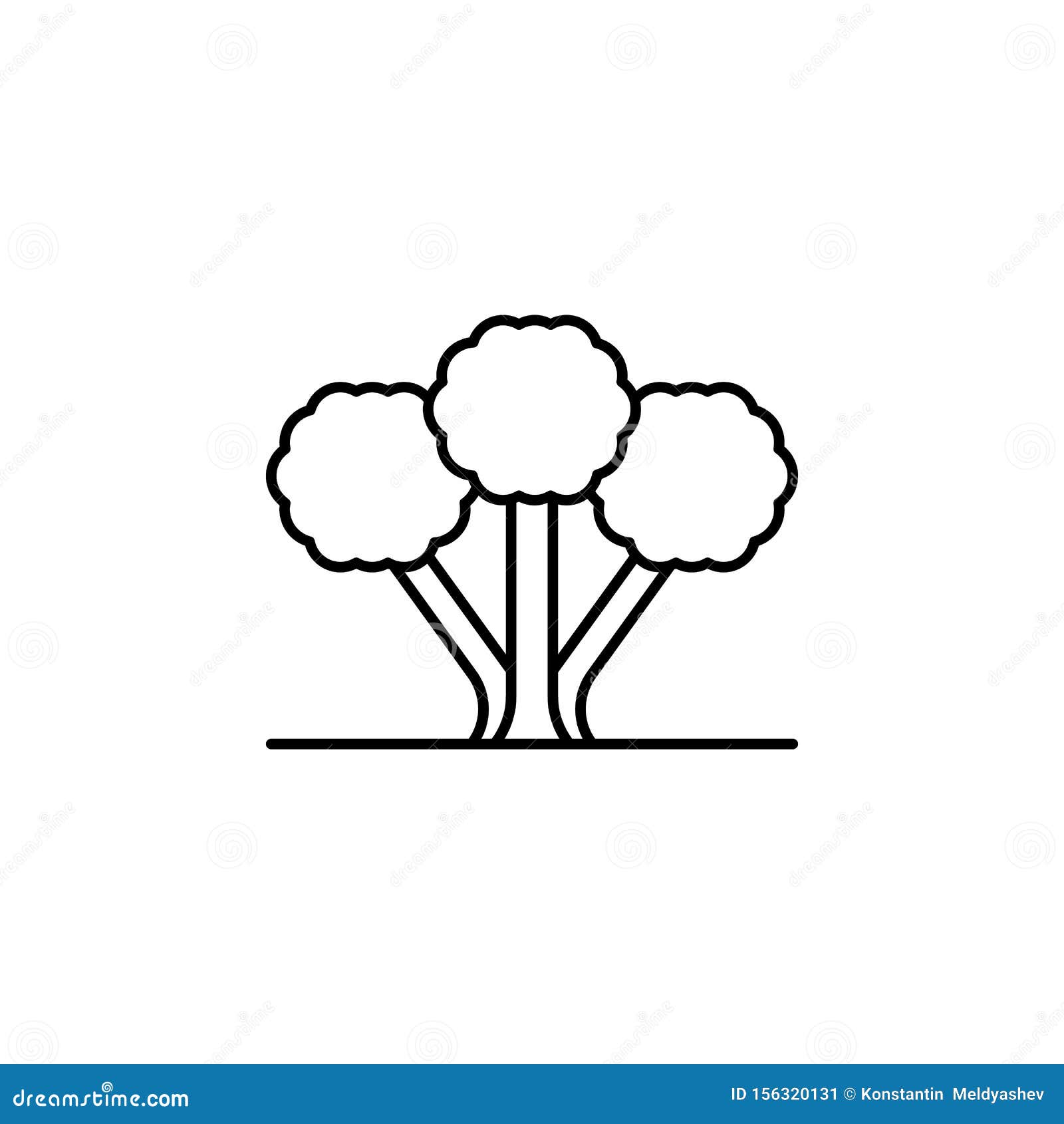Tree, Cinnamon Icon. Simple Thin Line, Outline Vector of Trees Icons ...