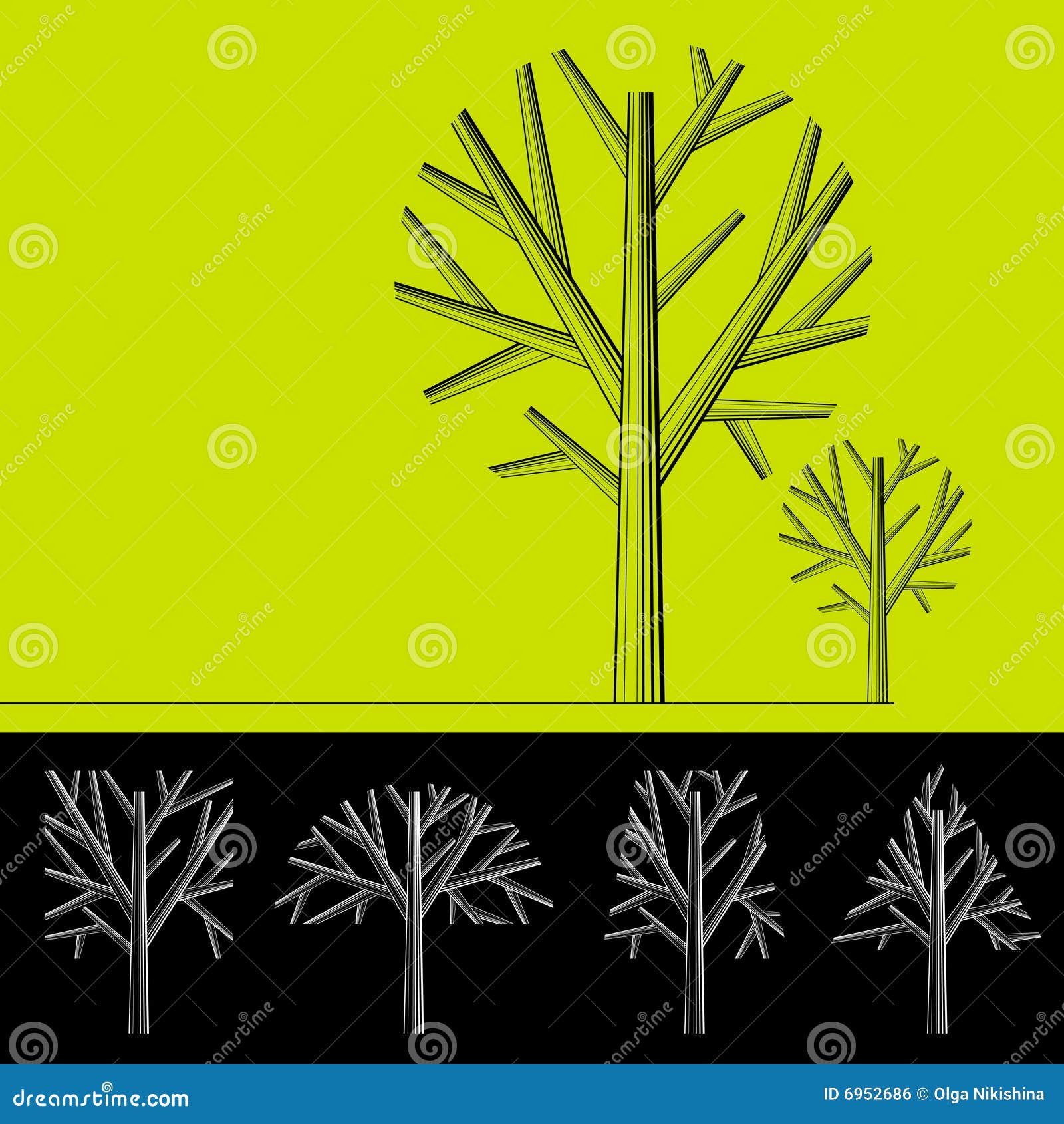 Tree circle stock vector. Illustration of bush, environmental - 6952686