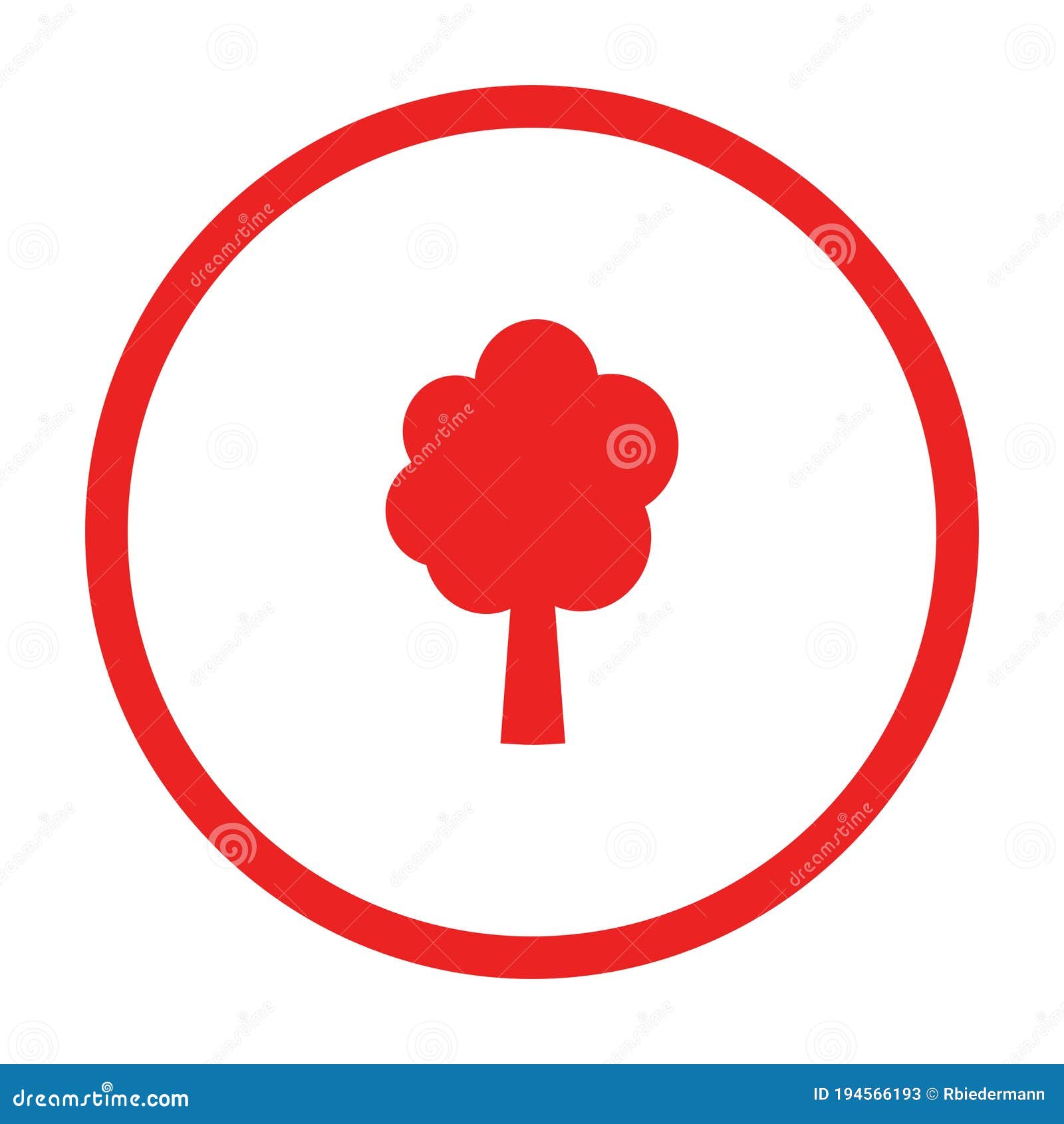Tree and circle stock vector. Illustration of symbol - 194566193