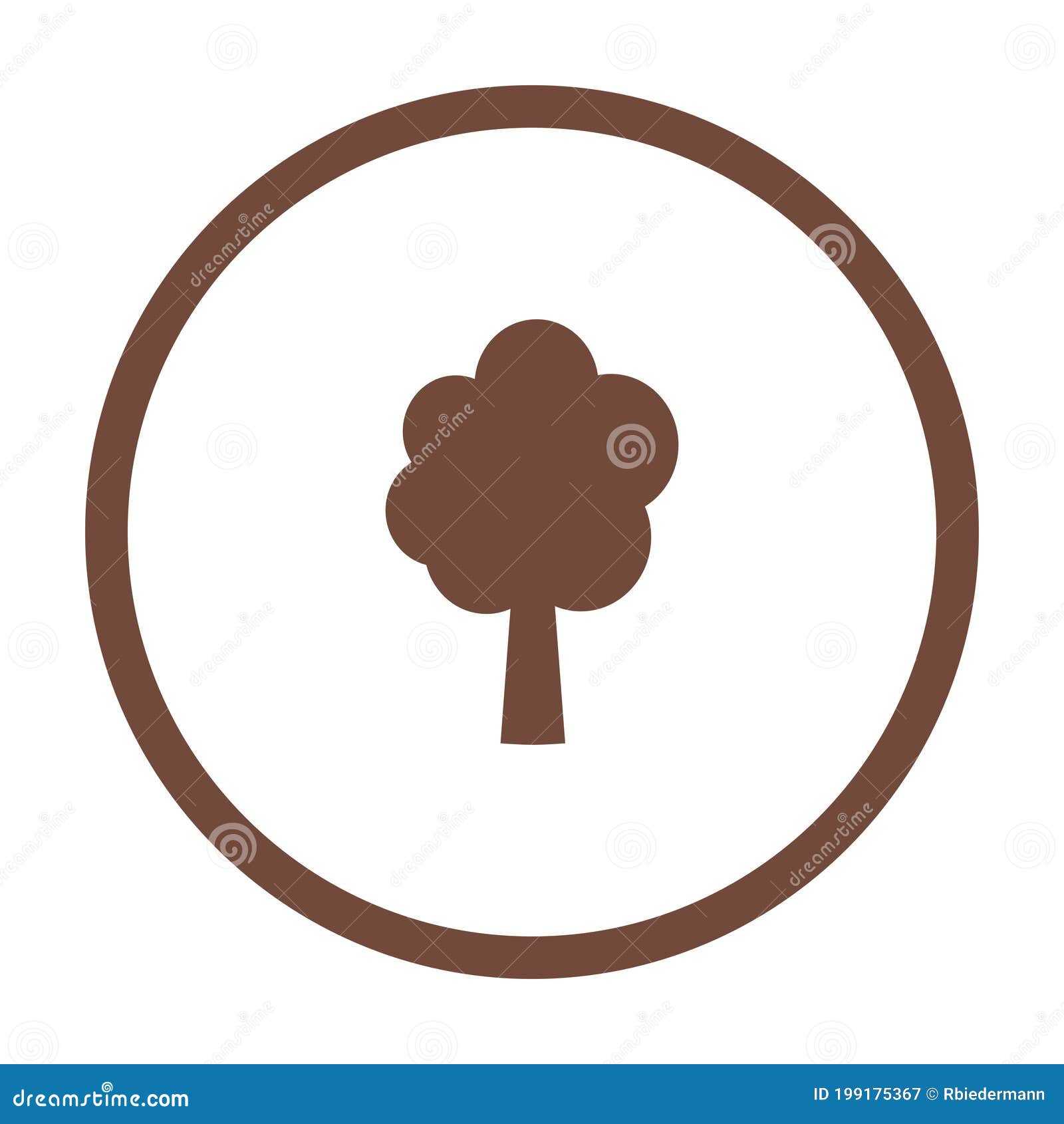 Tree and circle stock vector. Illustration of symbol - 199175367