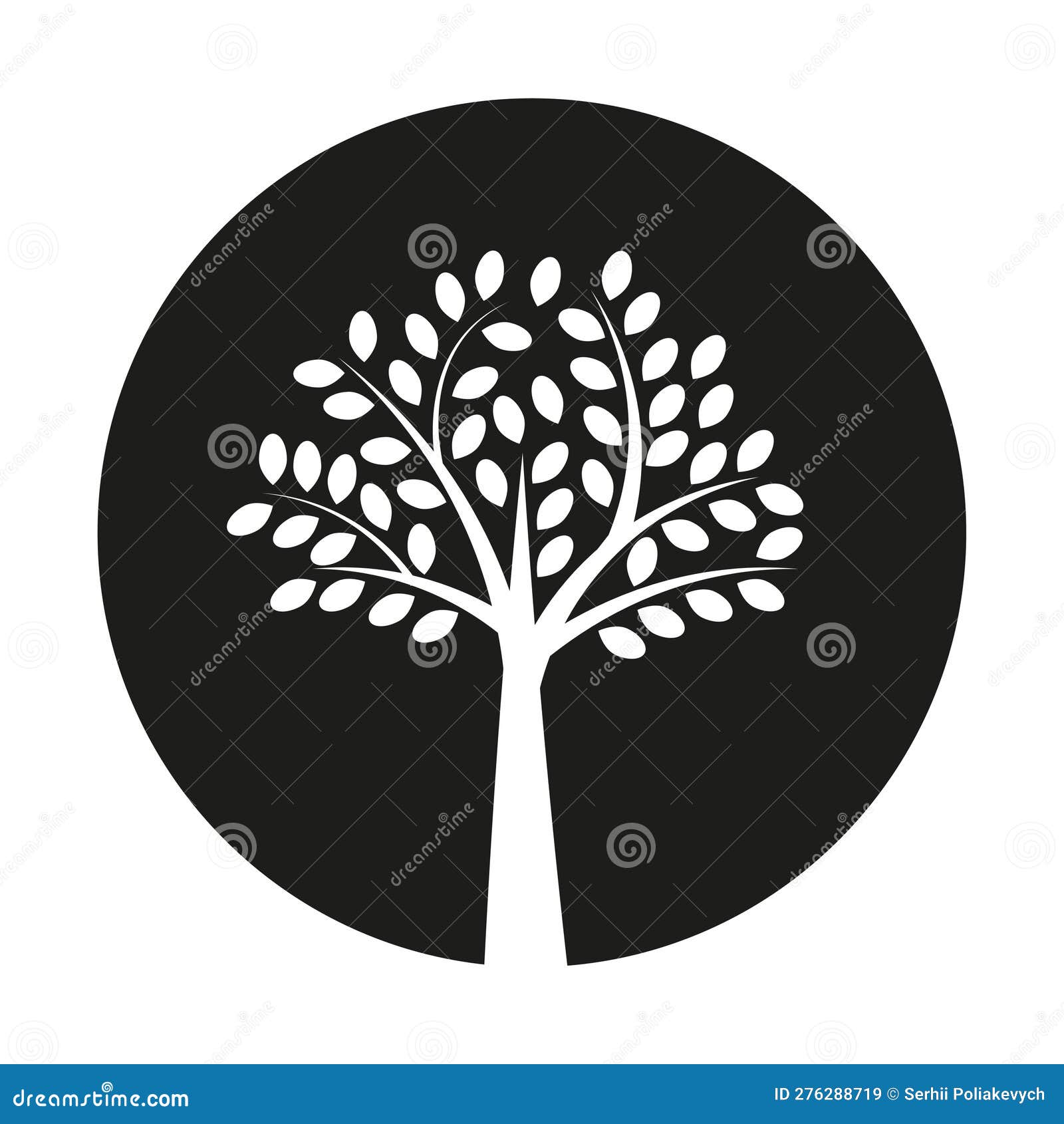 Tree in Circle. Organic Concept. Vector Illustration Stock Vector ...
