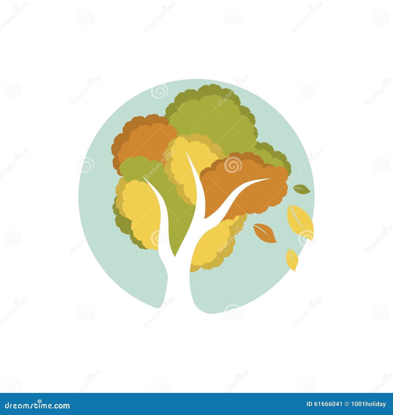 Tree in circle stock vector. Illustration of life, bloom - 61666041