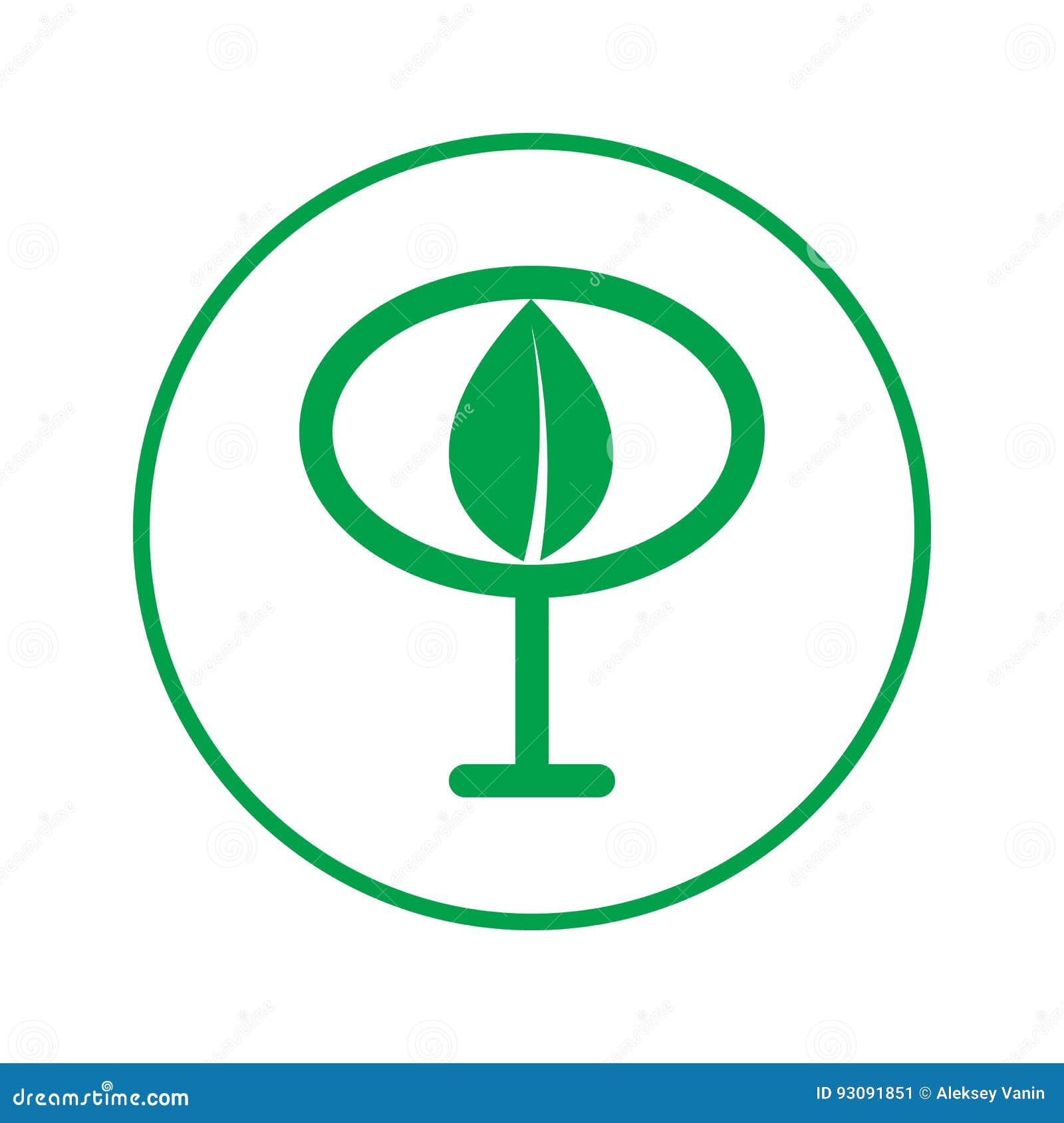 Tree Circular Line Icon. Round Sign. Flat Style Vector Symbol. Stock ...